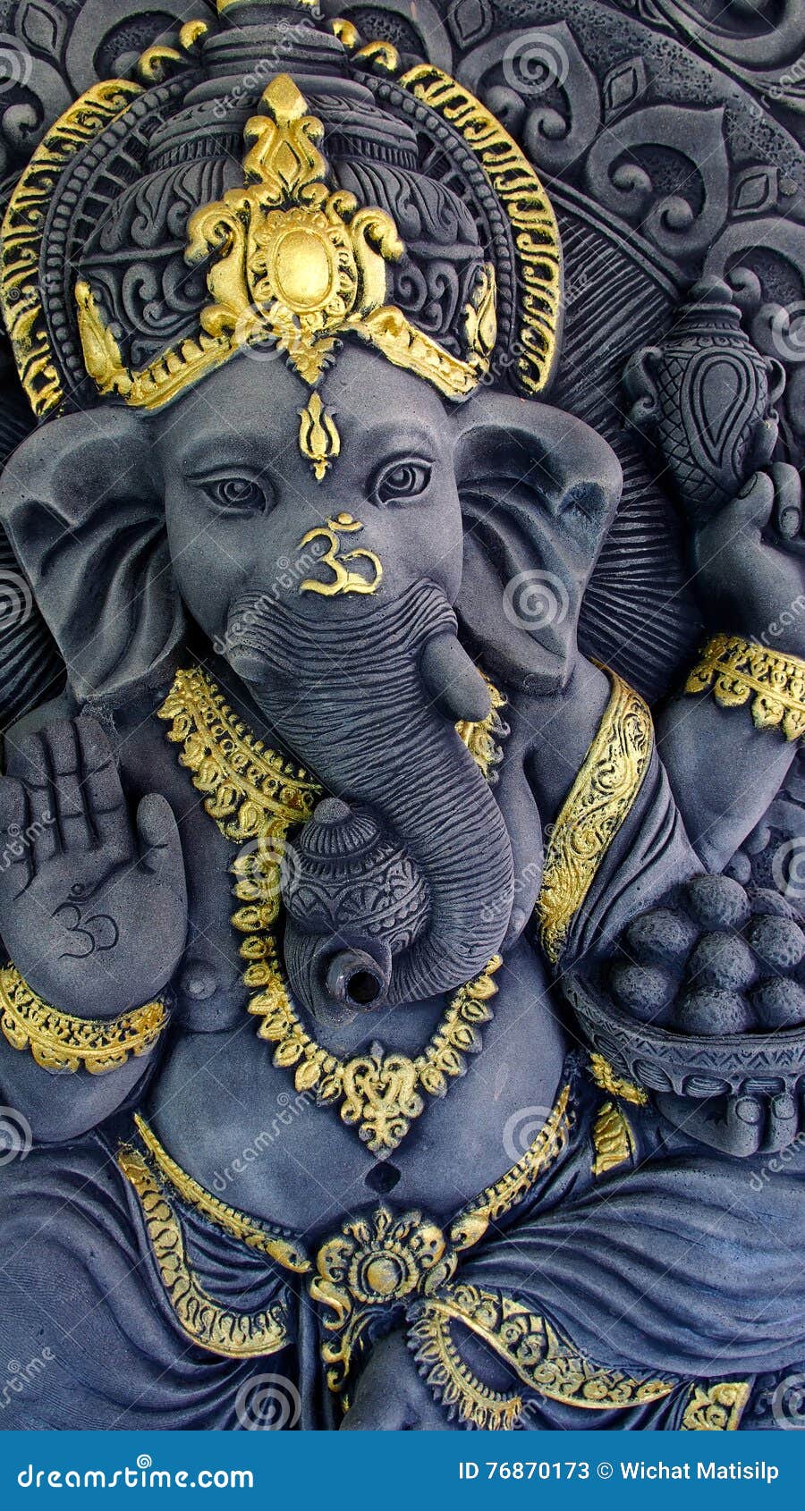 Ganesha Statue stock image. Image of icon, culture, hands - 76870173