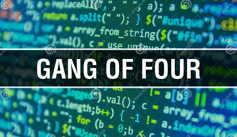 Gang of Four Concept with Random Parts of Program Code. Gang of Four with Programming Code ...