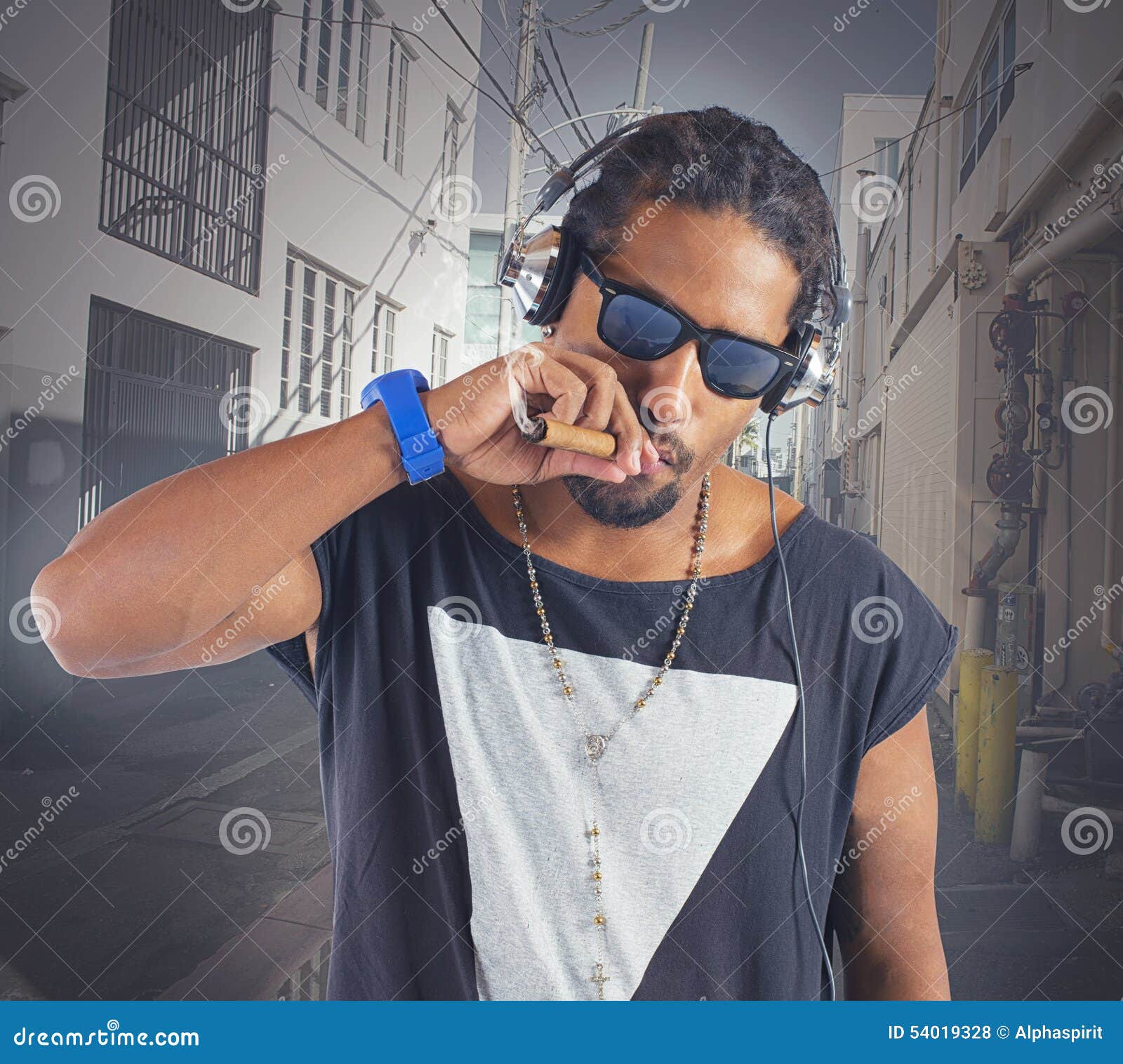 Gang leader stock photo. Image of necklace, rapper, life - 54019328