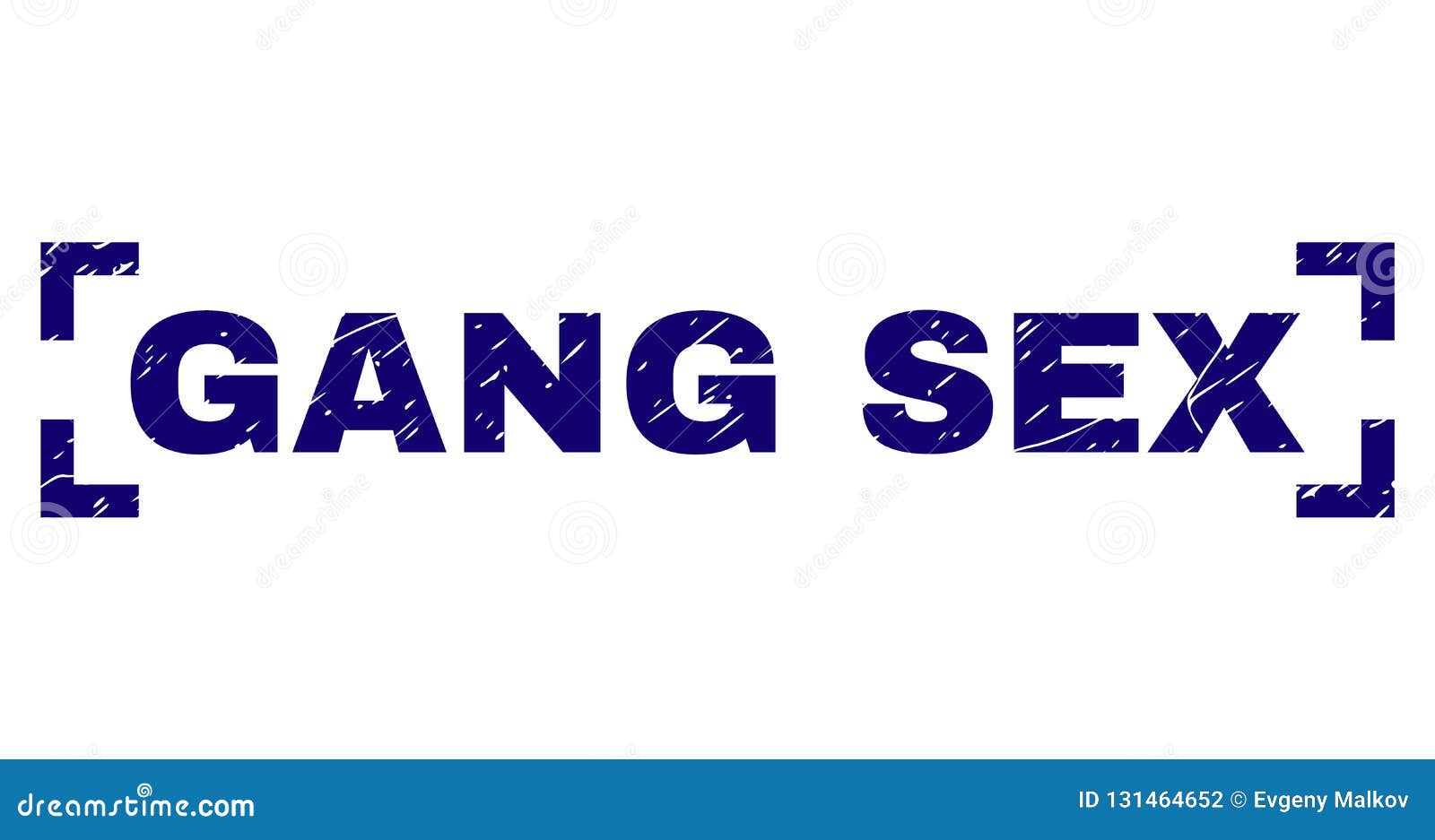 Scratched Textured Gang Sex Stamp Seal Between Corners Stock Vector
