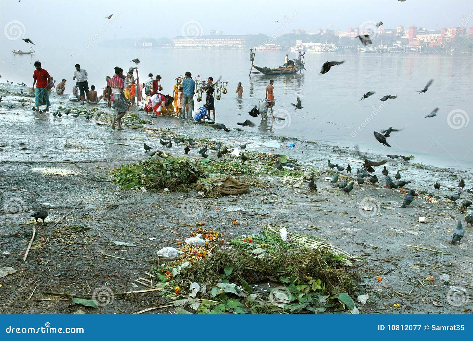Ganga River Pollution in Kolkata. Editorial Photography - Image of ...