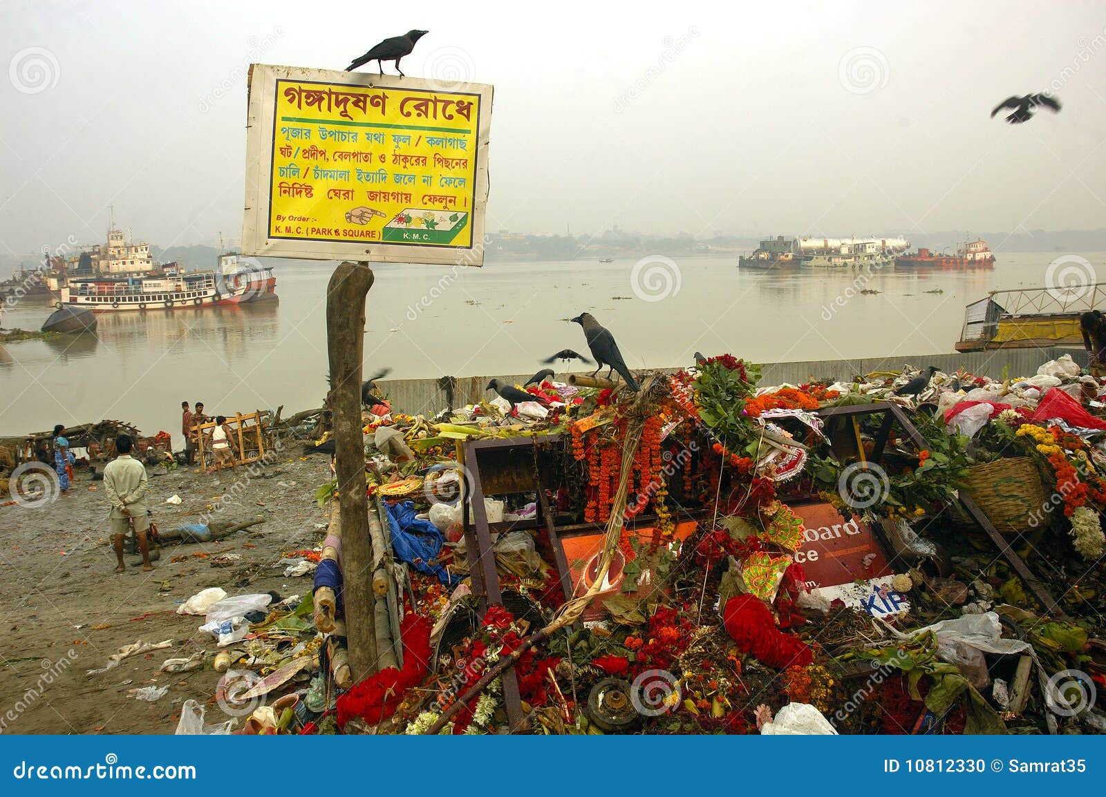 Ganga River Pollution in Kolkata. Editorial Image - Image of bengal ...