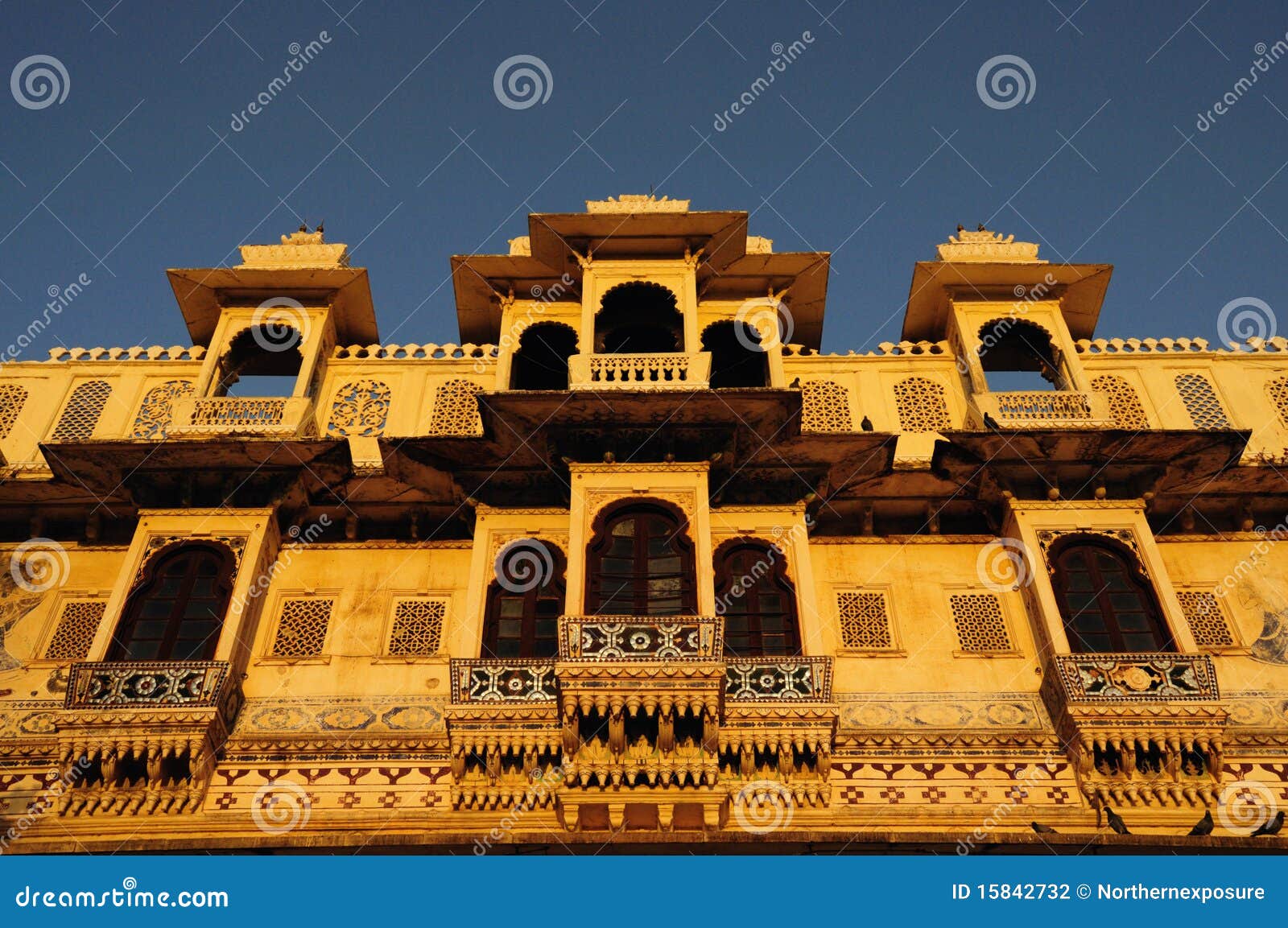 Rajput Architecture Of City Palace, Udaipur Stock Photo | CartoonDealer ...