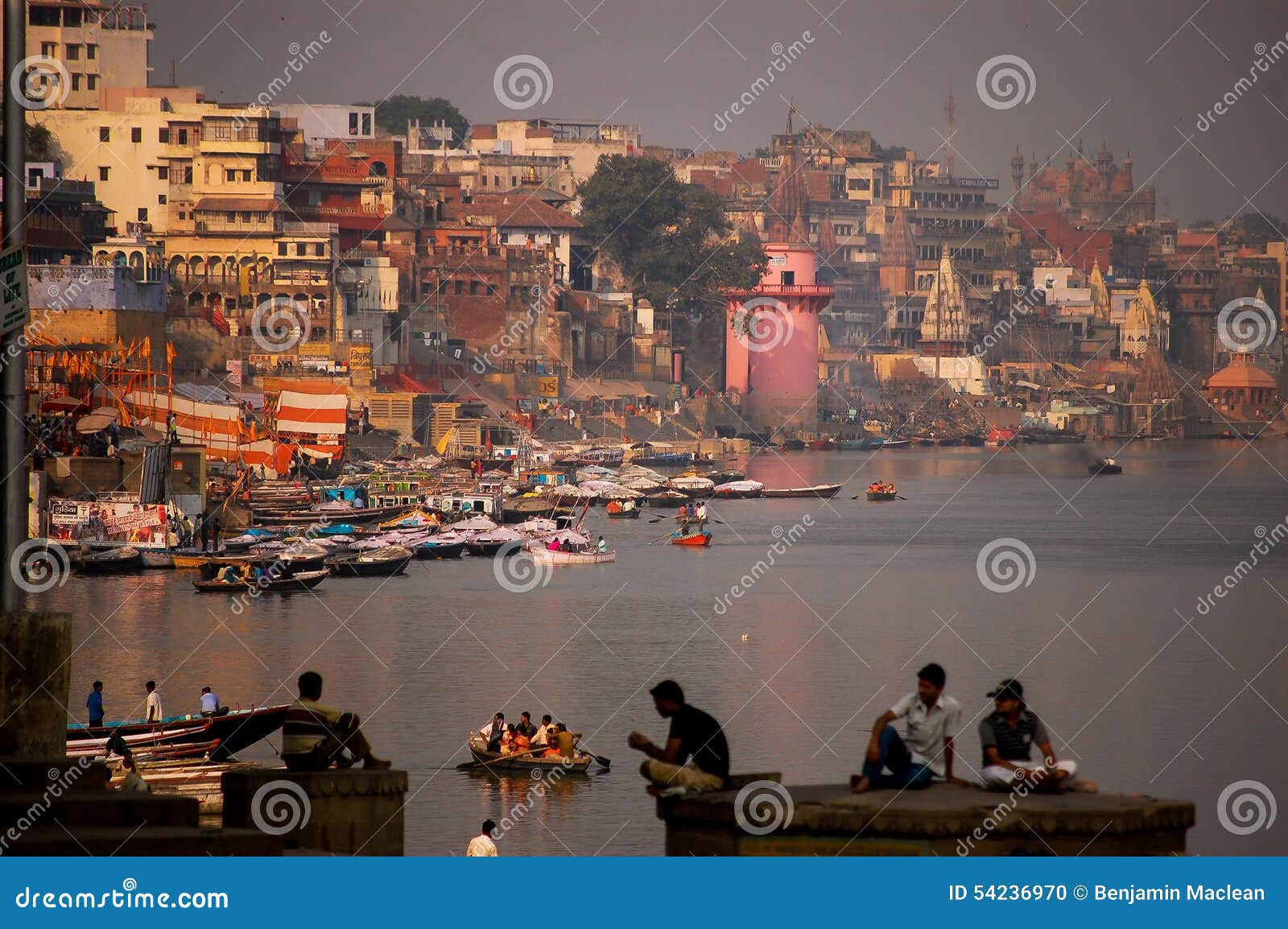 Ganges River Puja Ceremony, India Editorial Image | CartoonDealer.com ...
