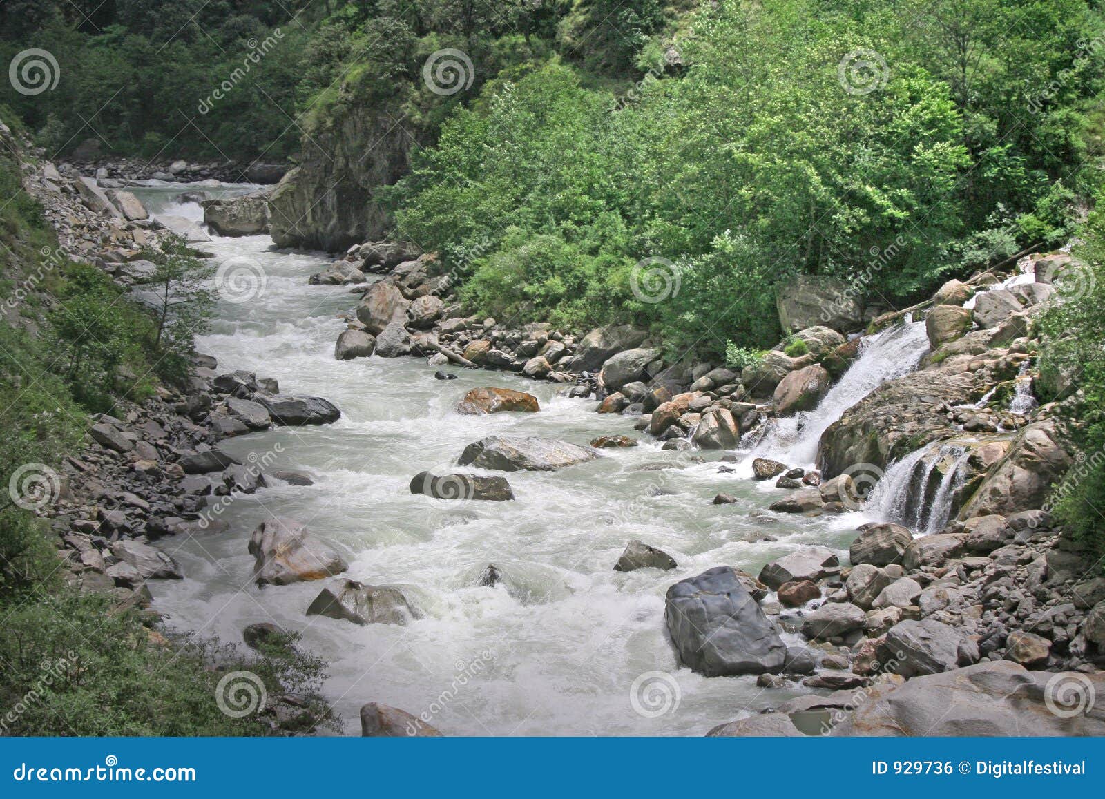 Ganges Stream and Waterfall Stock Photo - Image of remote, source: 929736