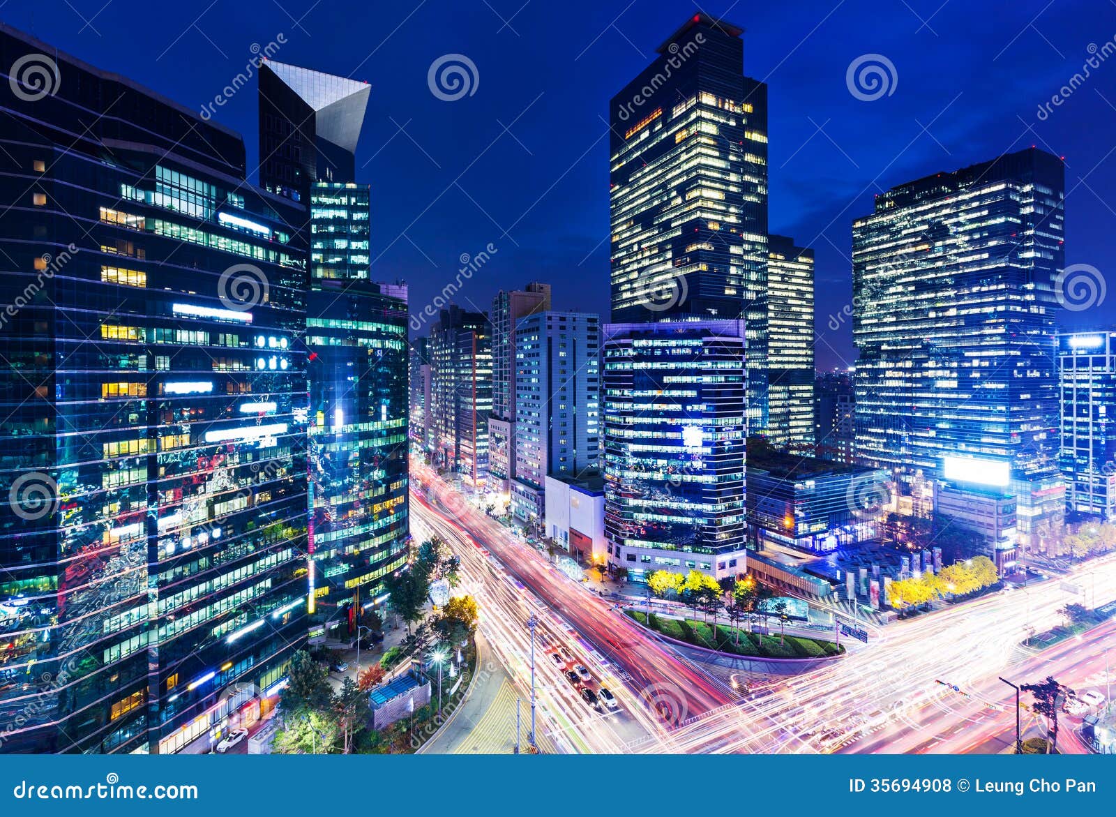 Gangnam district in Seoul stock photo. Image of residential - 35694908