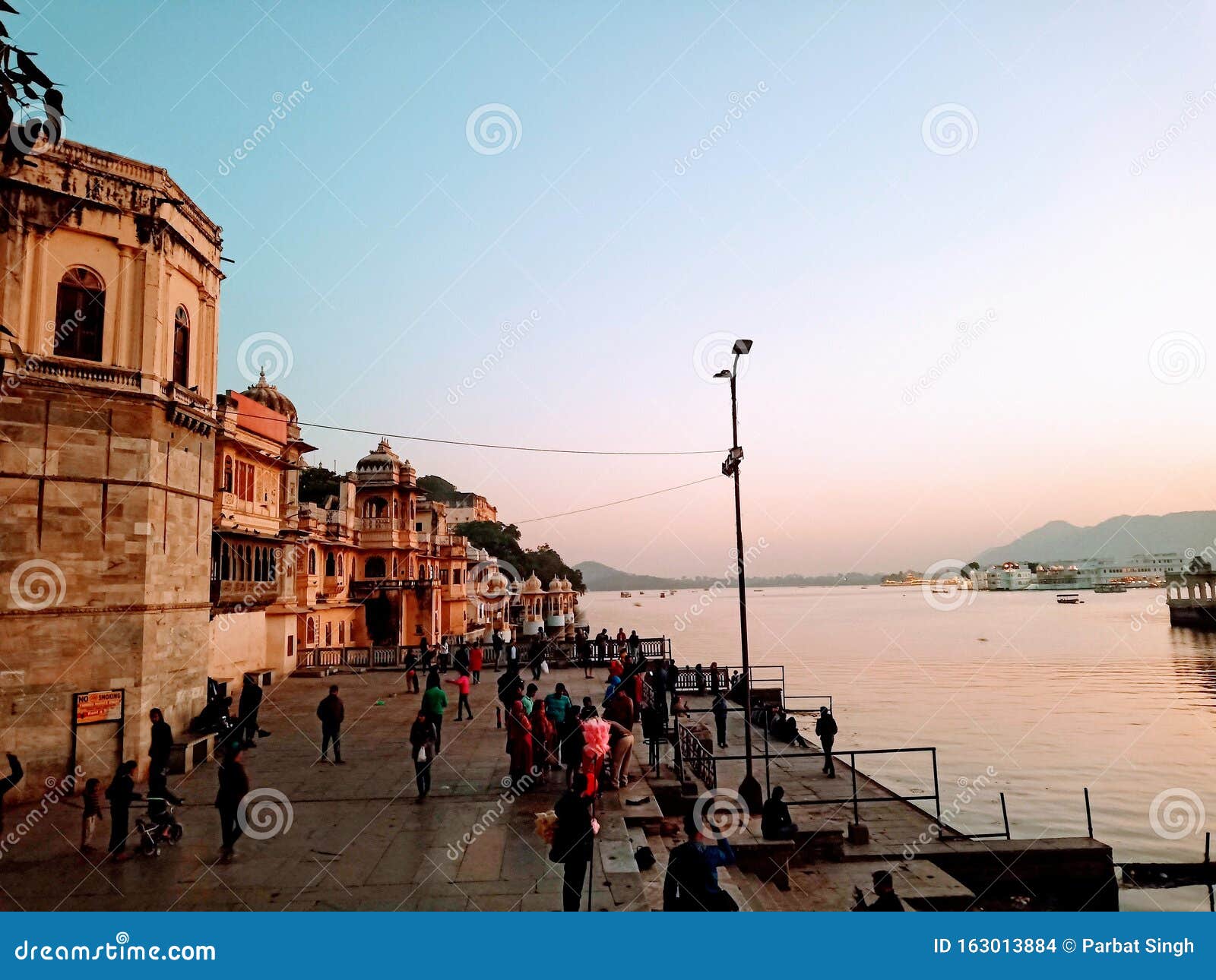 Gangor Ghat View in Evening Editorial Stock Image - Image of evening ...