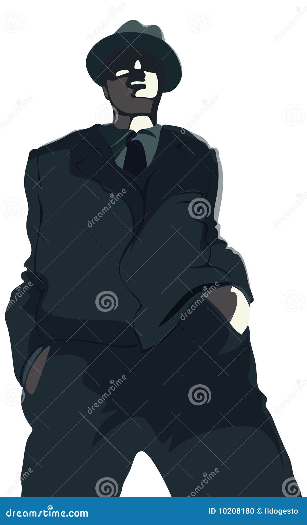 Gangsta stock vector. Illustration of retro, gangster - 10208180