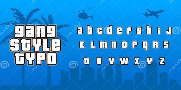 Gang Style Typo Alphabet for Rappers and Football Fans. Capital Letters ...