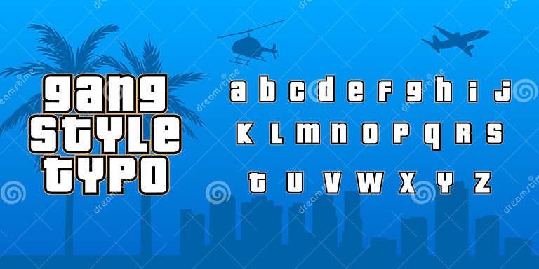 Gang Style Typo Alphabet for Rappers and Football Fans. Capital Letters ...