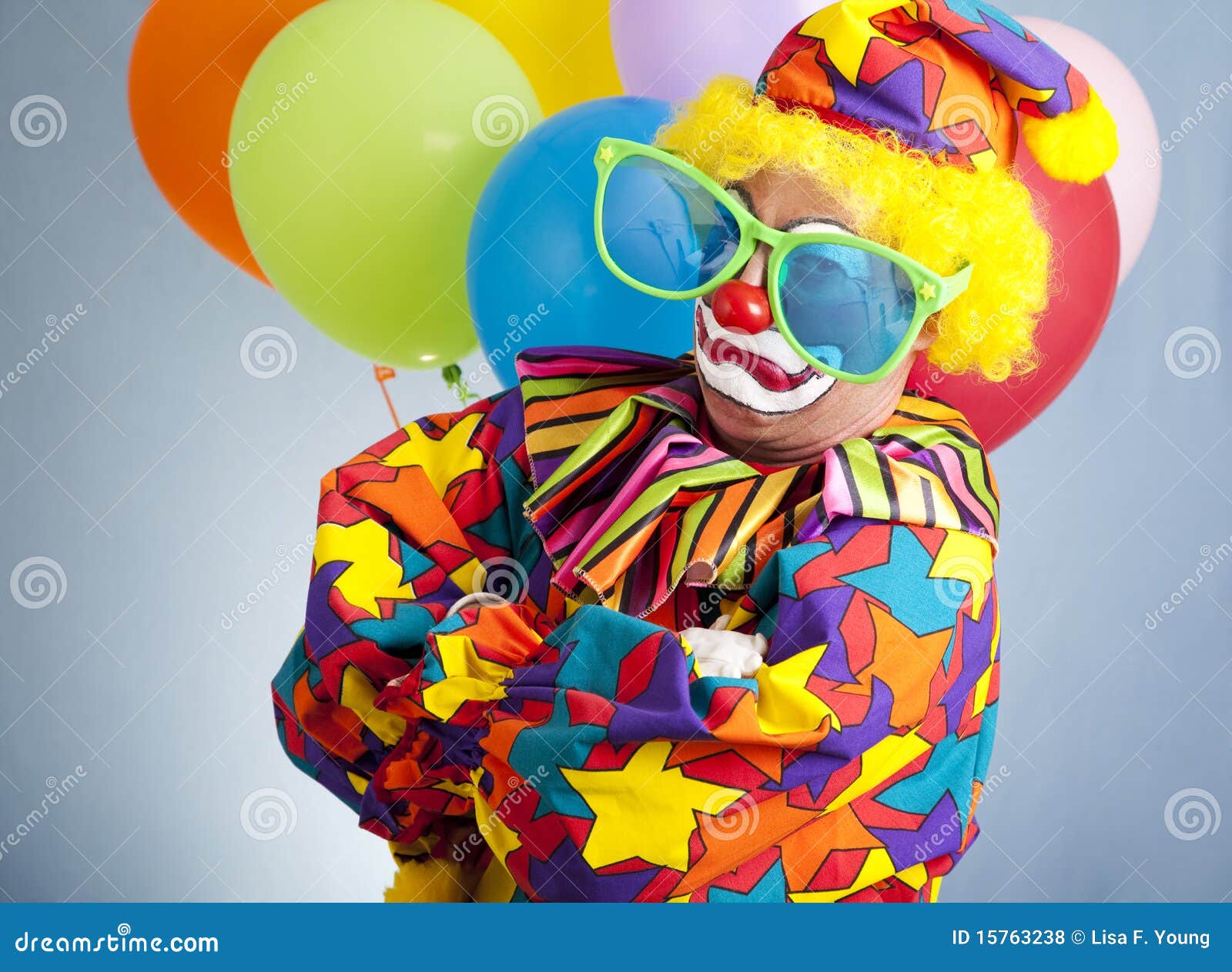 Gangsta Clown stock photo. Image of performance, birthday - 15763238
