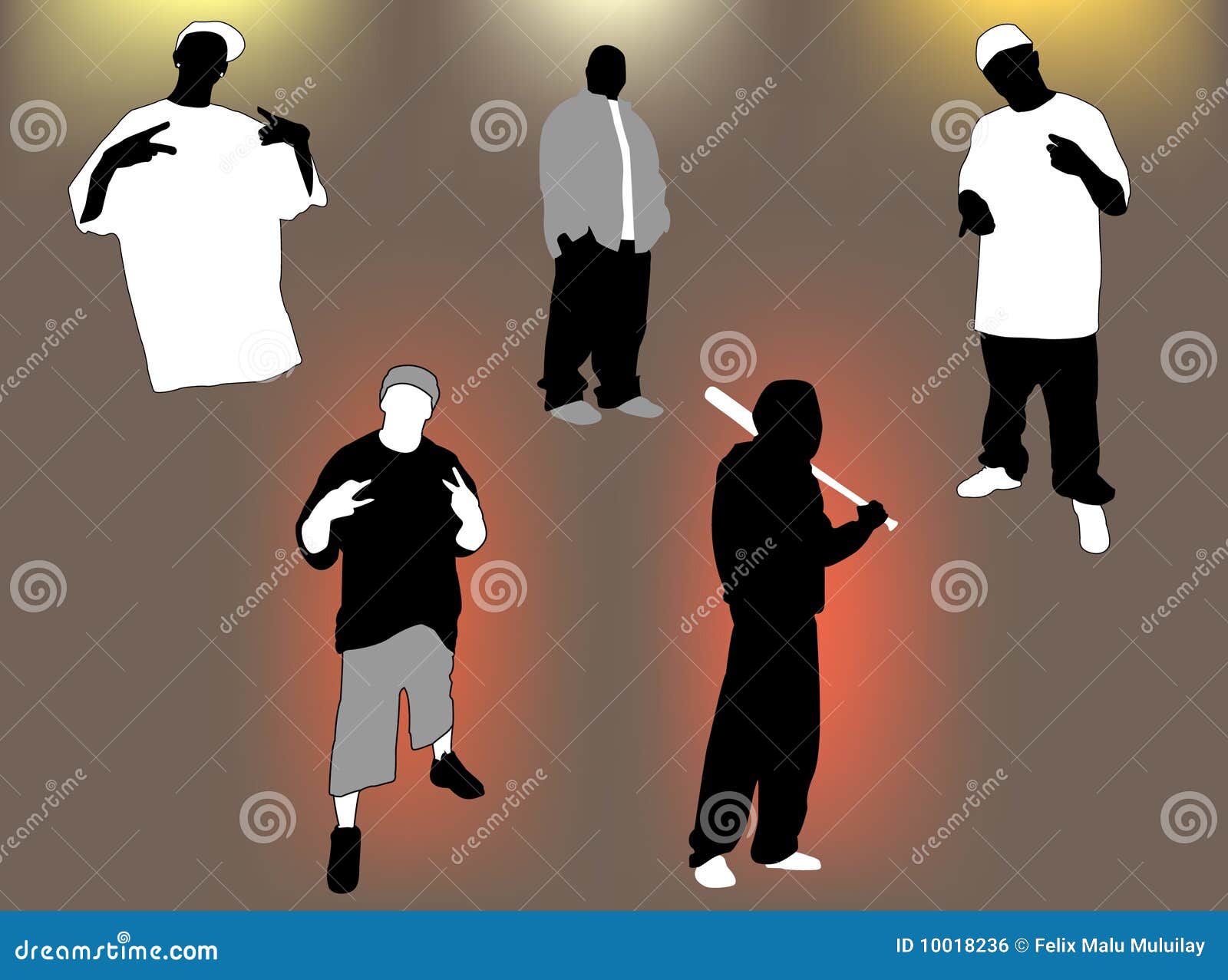Gangsta set stock vector. Illustration of criminal, lifestyle - 10018236