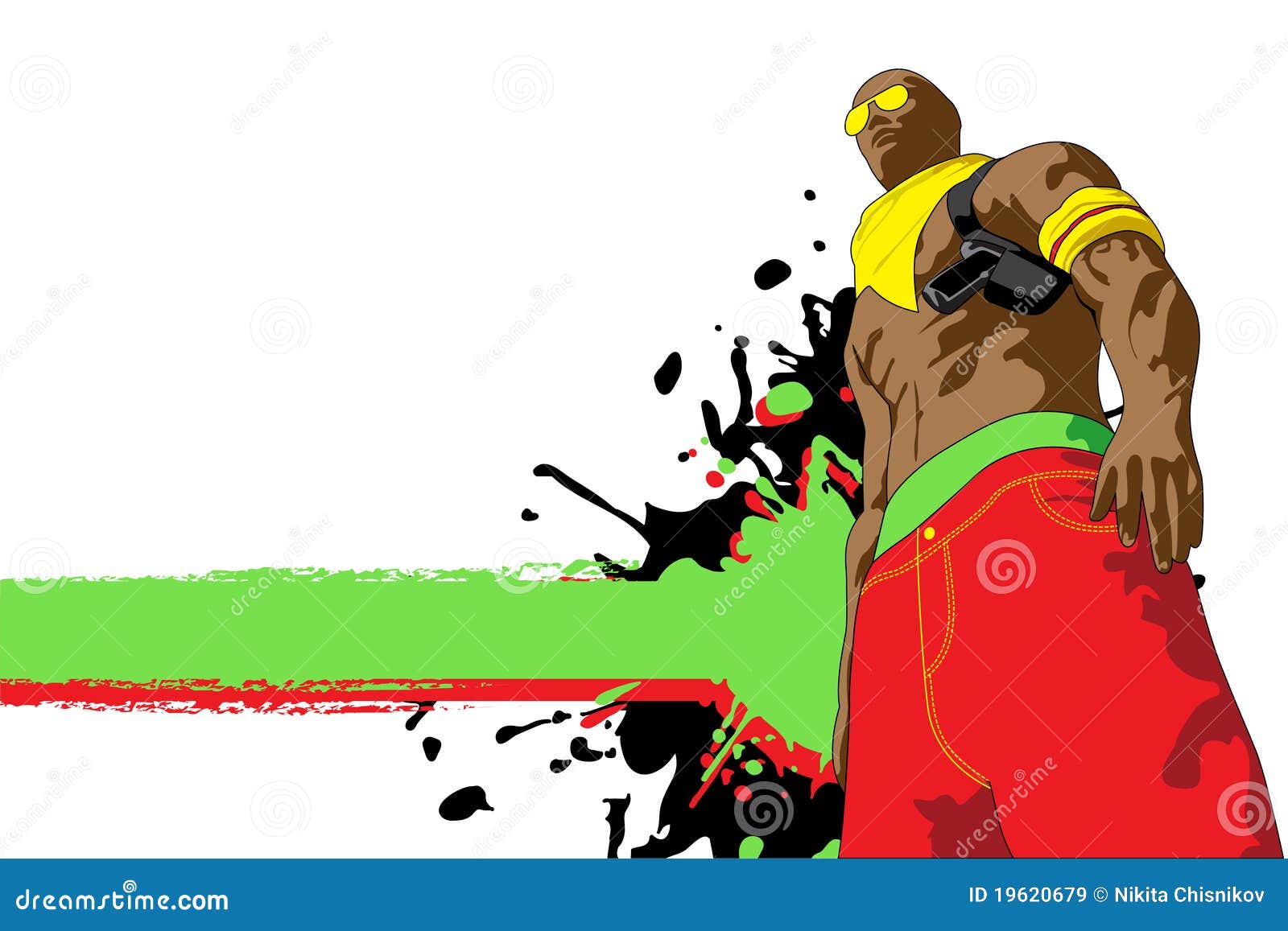 Gangsta Set. stock vector. Illustration of gang, rapper - 19620679