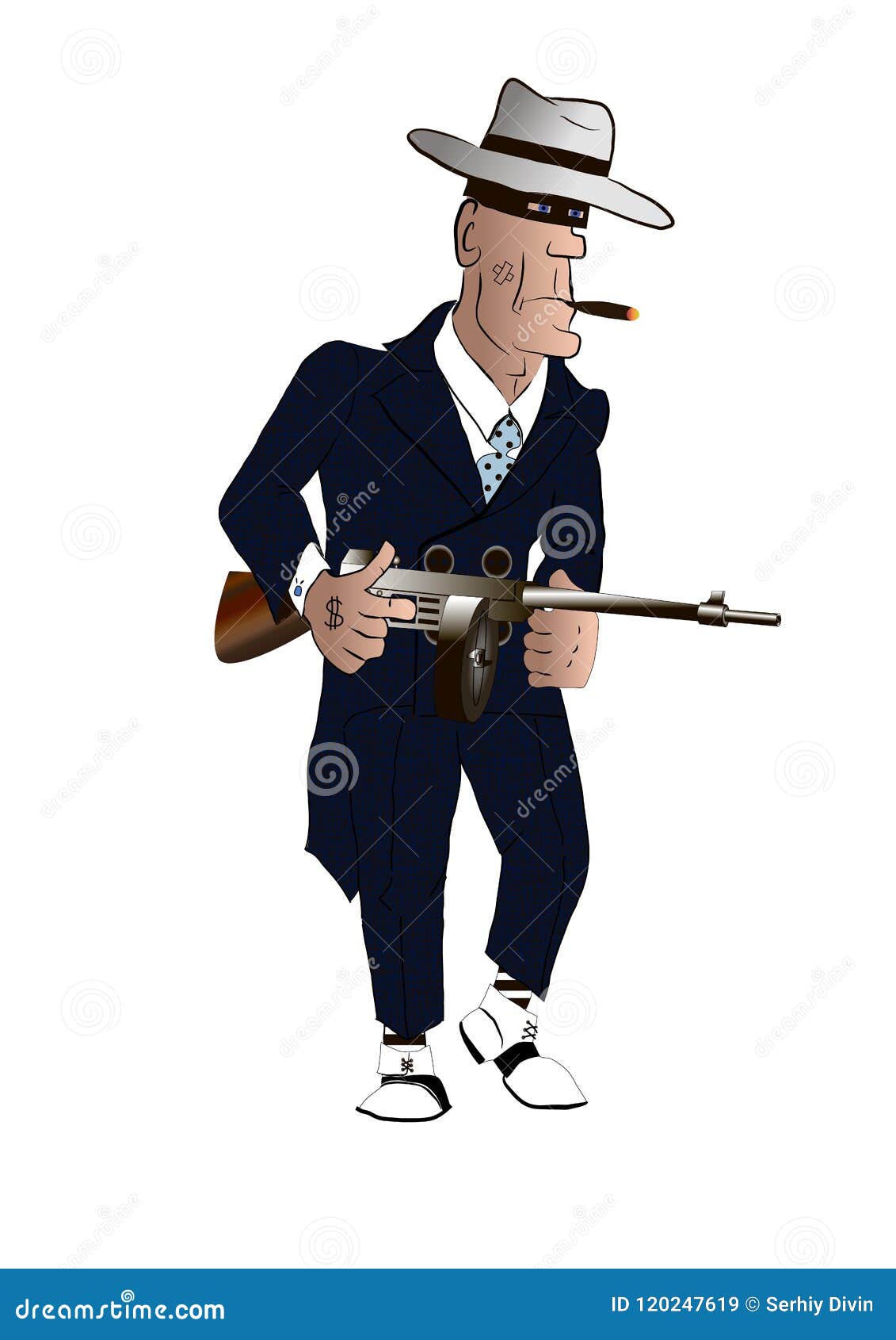 Gangster cartoon stock illustration. Illustration of luxury - 120247619