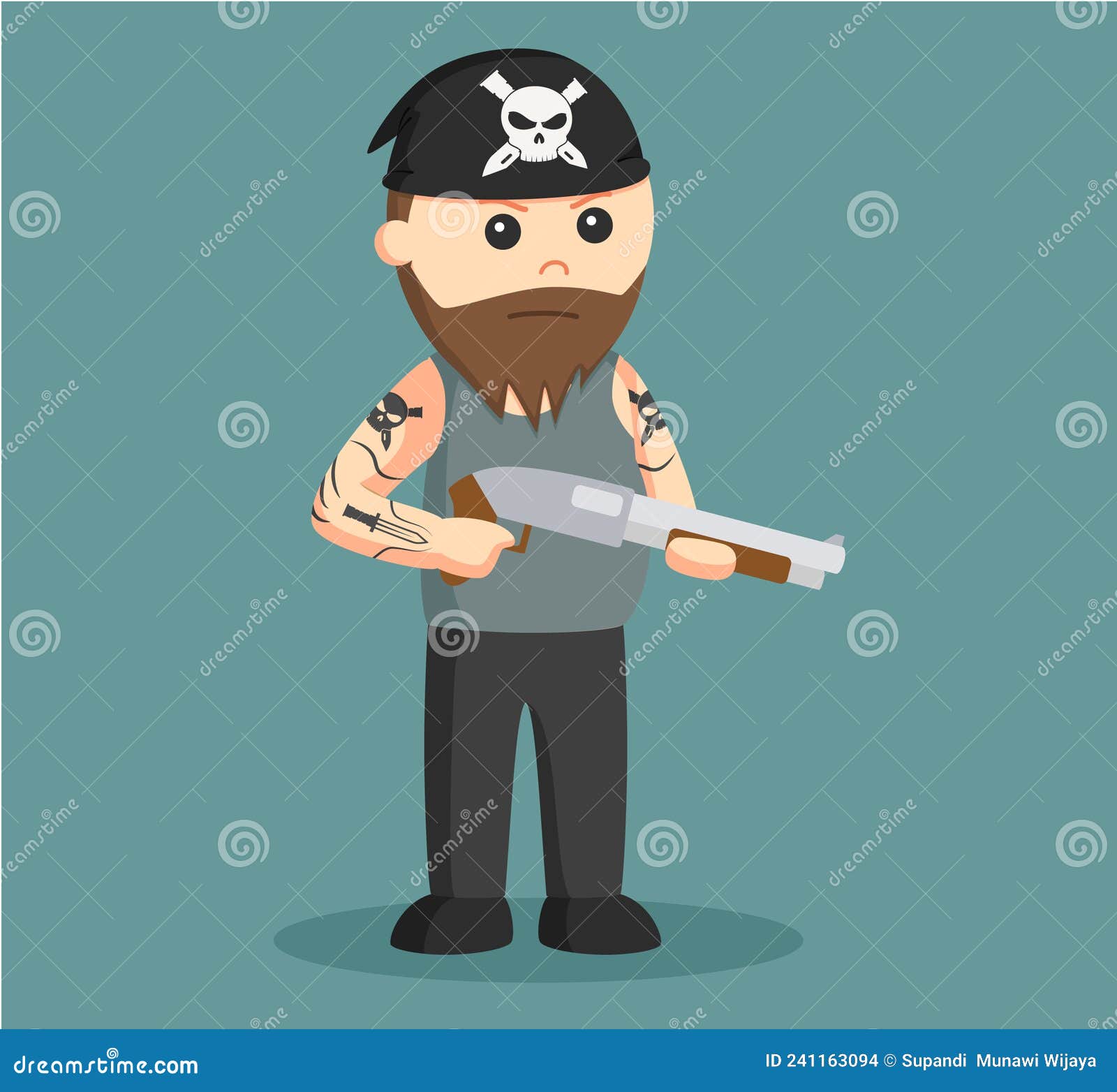 Gangster Character Profession Design Vector Stock Vector - Illustration ...
