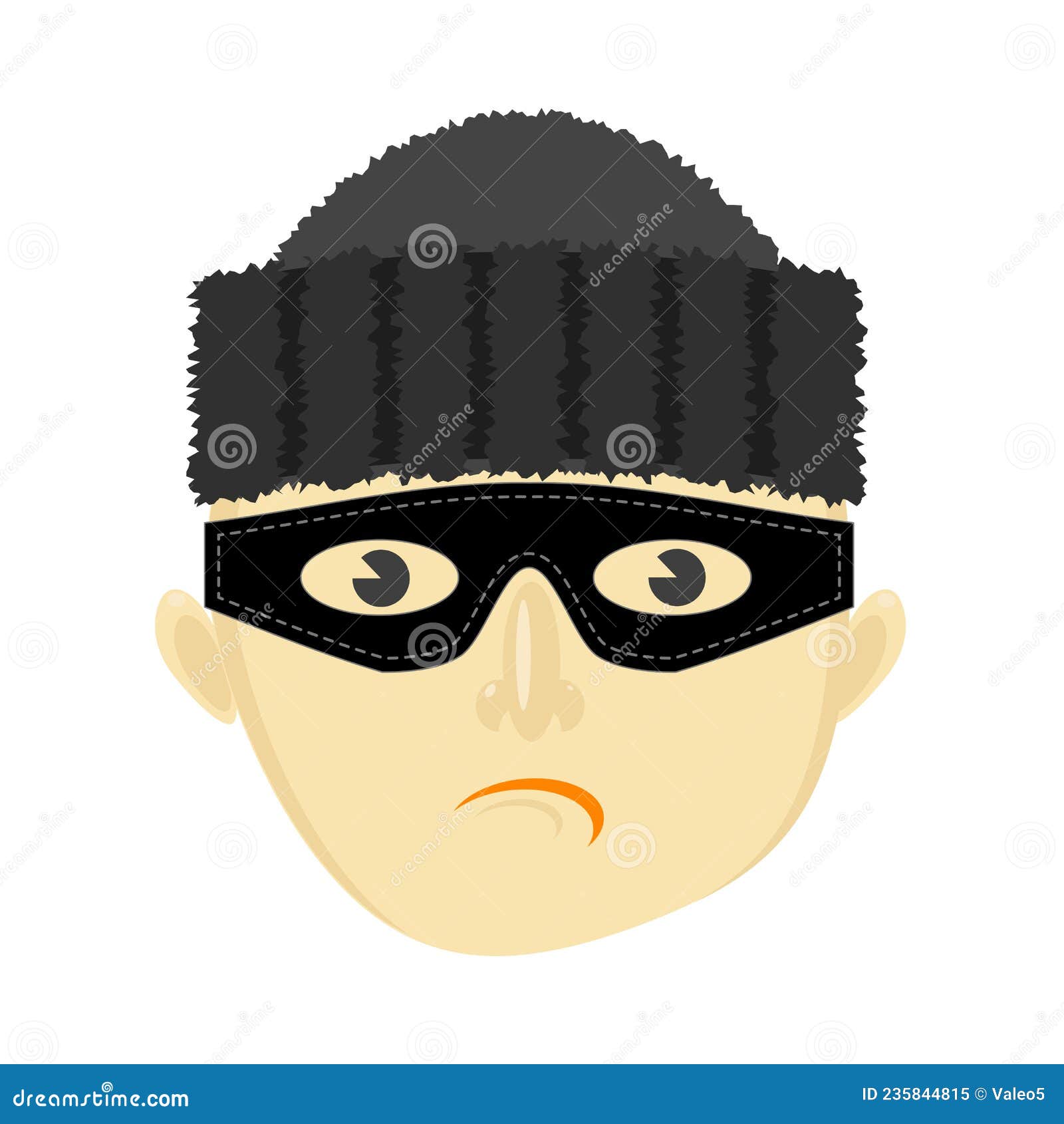 Gangster Icon Isolated on White Background. Flat Design Stock Vector ...