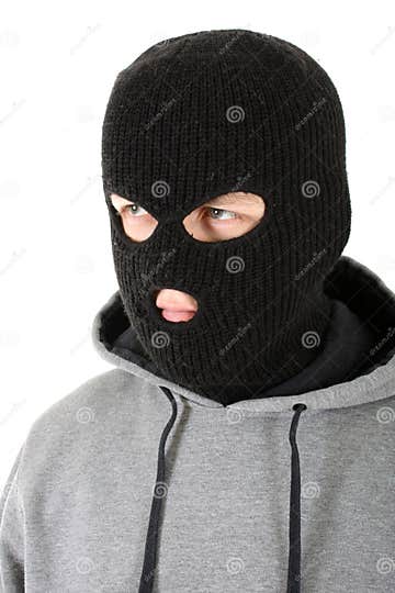 Gangster in mask stock image. Image of gangster, illegal - 13614531