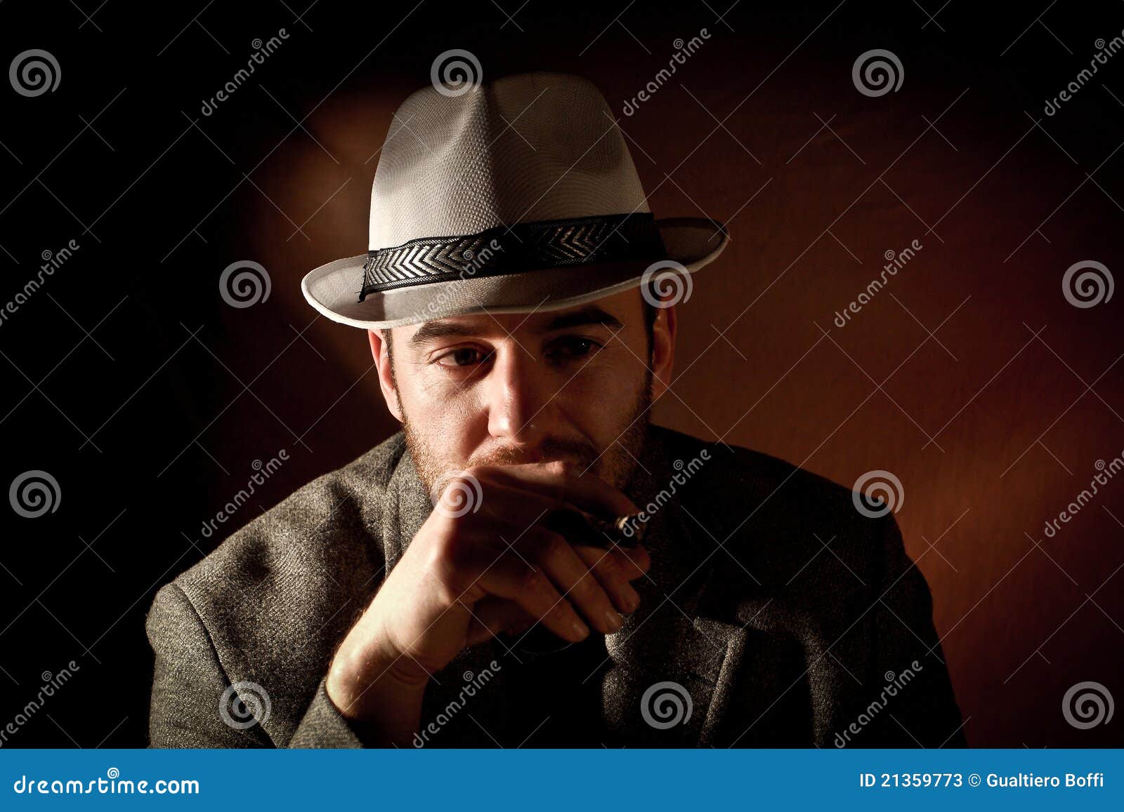 Gangster portrait stock image. Image of face, macho, fashion - 21359773