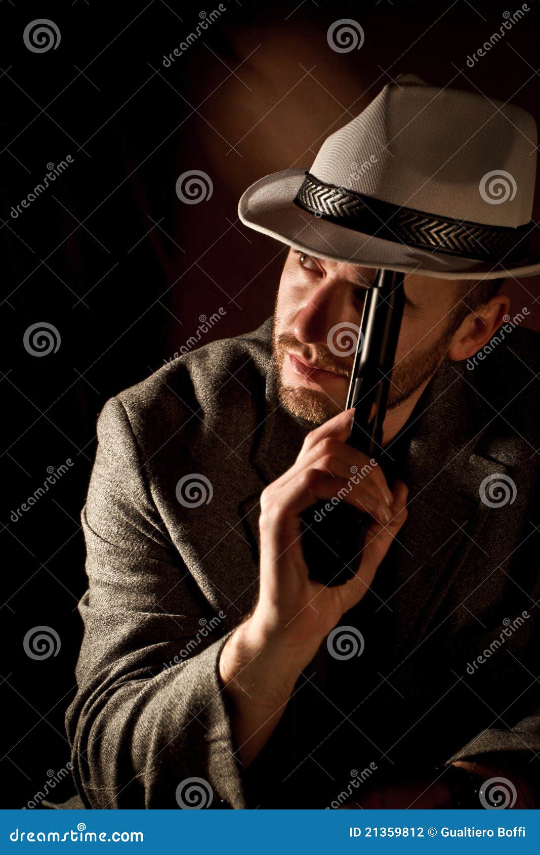 Smoking Gangster With Gun Royalty-Free Stock Photography ...