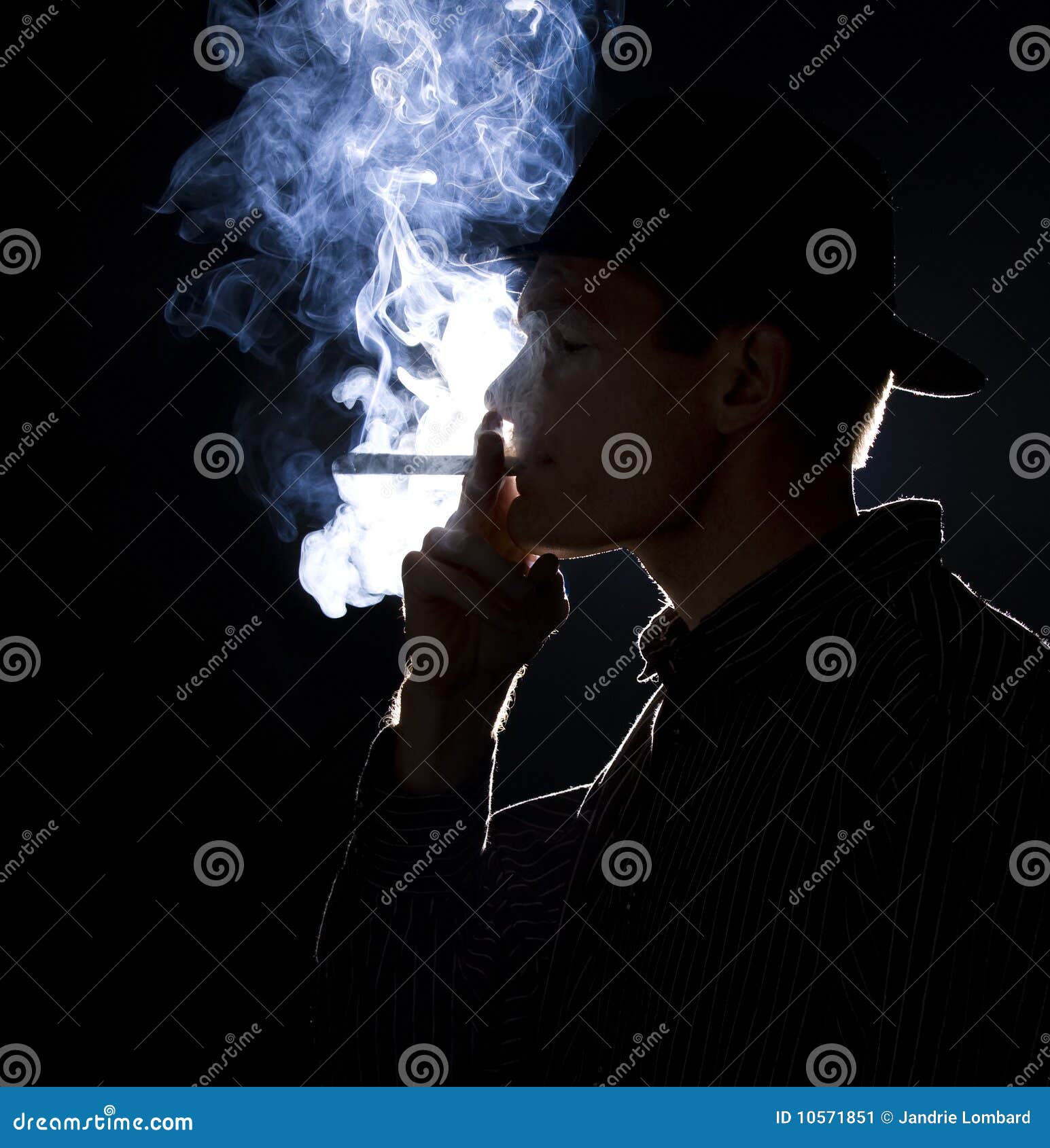 Gangster smoking stock image. Image of artistic, headshot - 10571851
