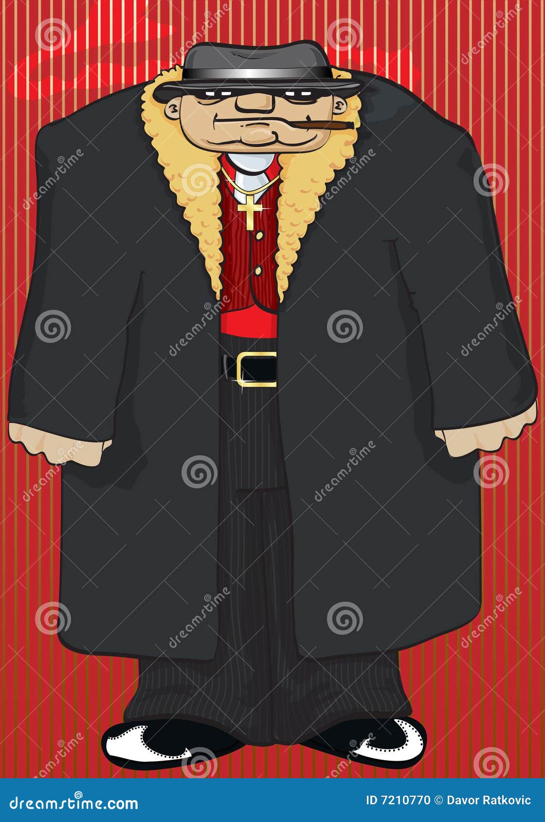 Gangster Stout stock vector. Illustration of mobster, crime - 7210770