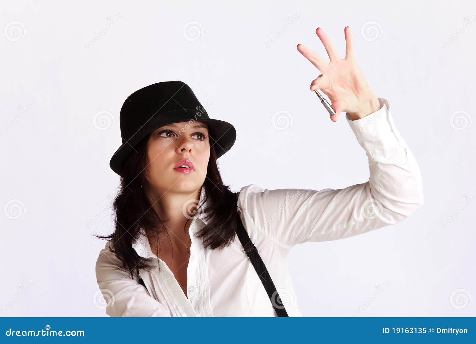 Gangster-style Girl with Ammo Stock Image - Image of people, ganst ...