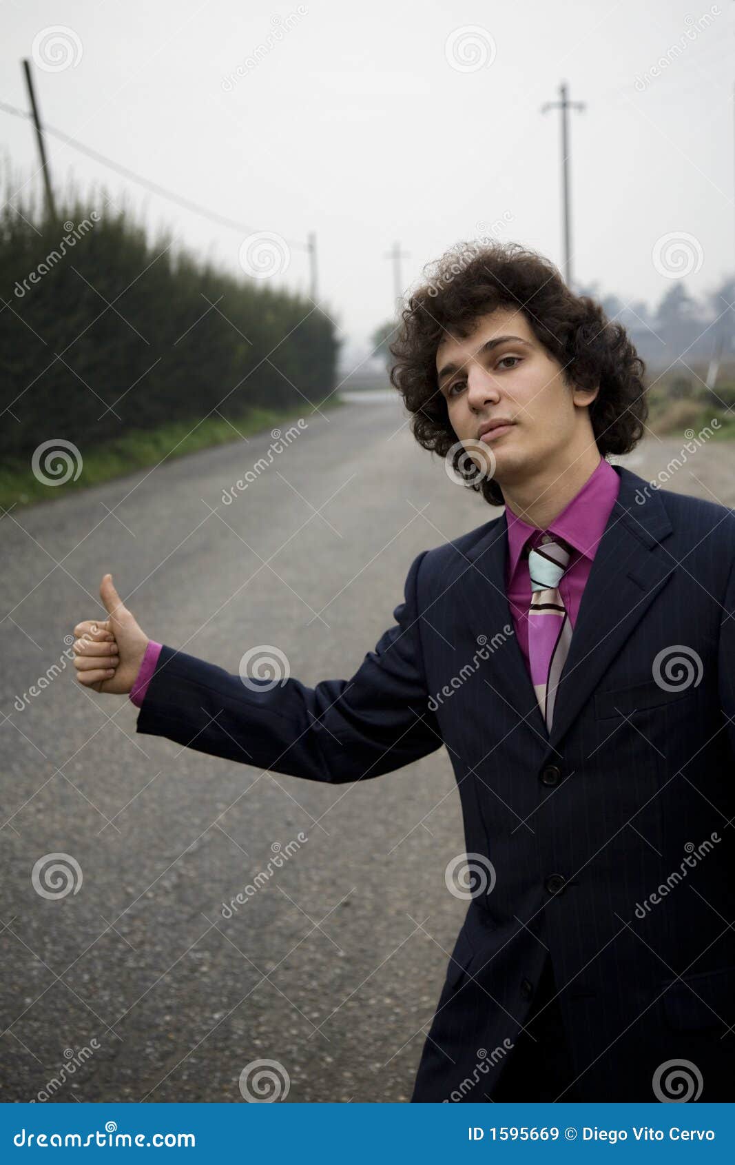 Gangster thumbs a ride stock image. Image of robber, pointing - 1595669