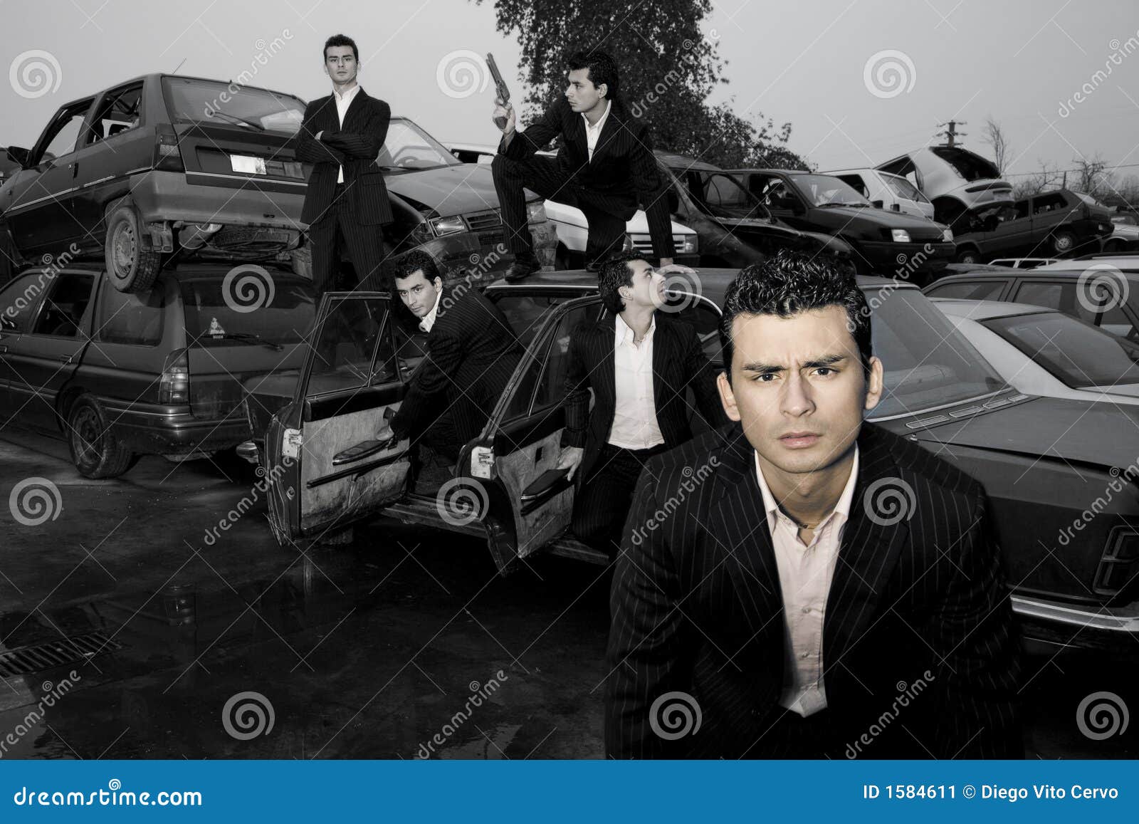 Gangsters in Action stock image. Image of gangster, appearing - 1584611