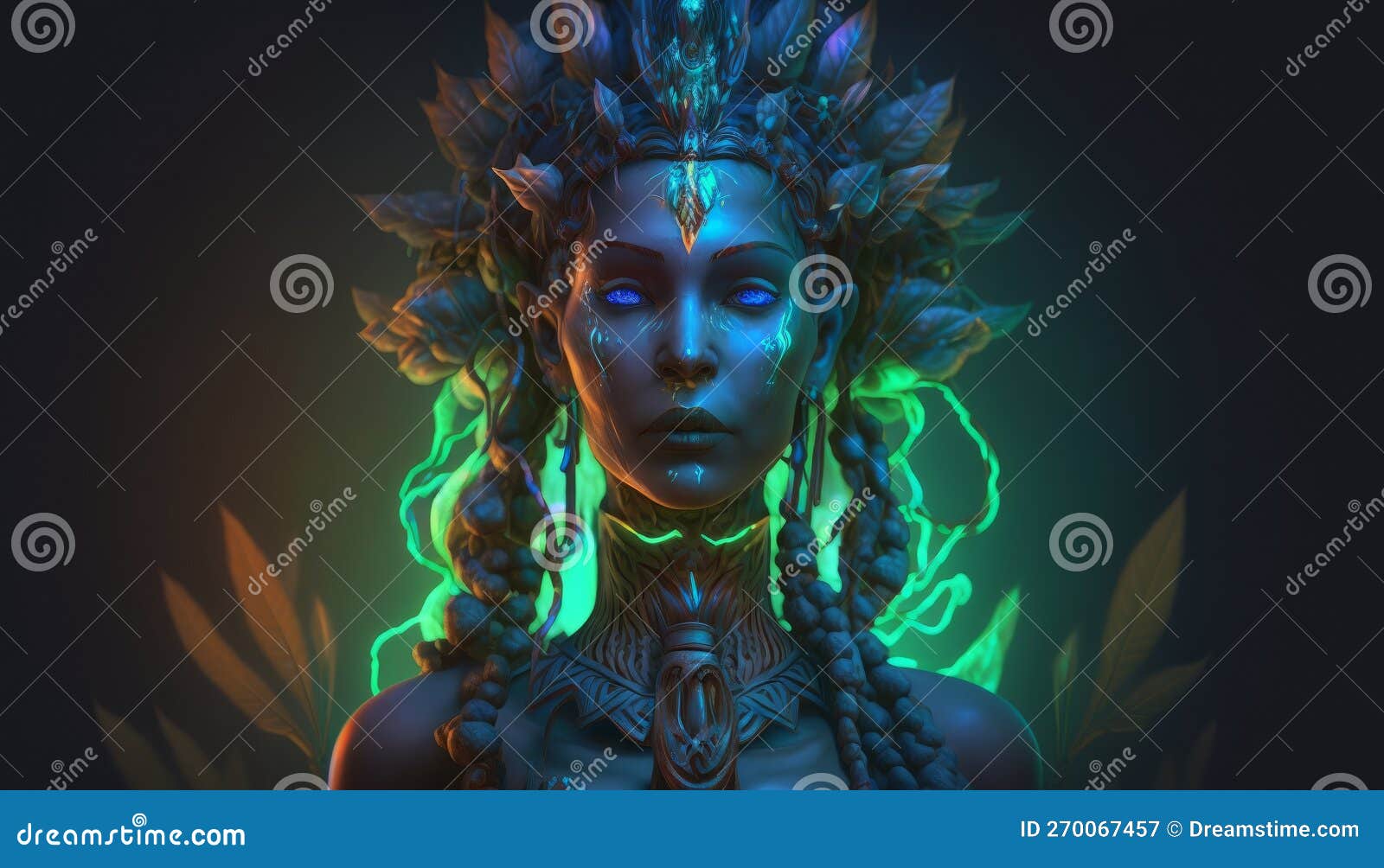 The Ganja Goddess 8k UHD HDR Bio Luminescent Wrapped In A Leaf ...