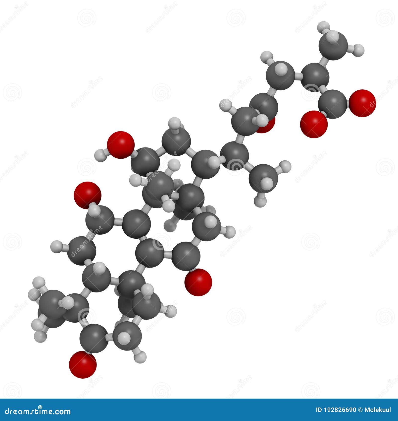 Ganoderic Acid a Molecule. Present in Ganoderma Mushrooms. 3D Rendering ...