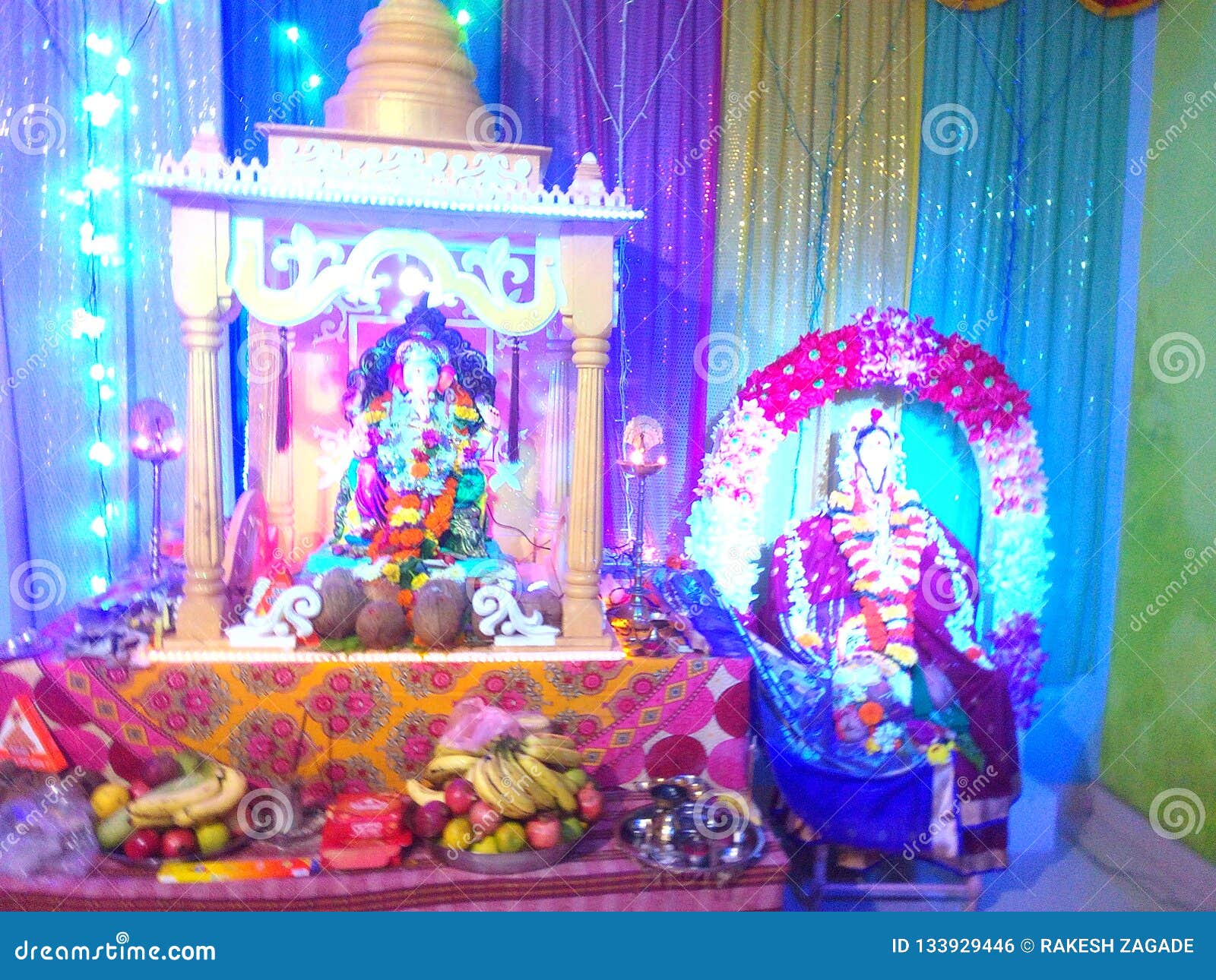 Ganpati & gauri editorial photo. Image of festivel - 133929446