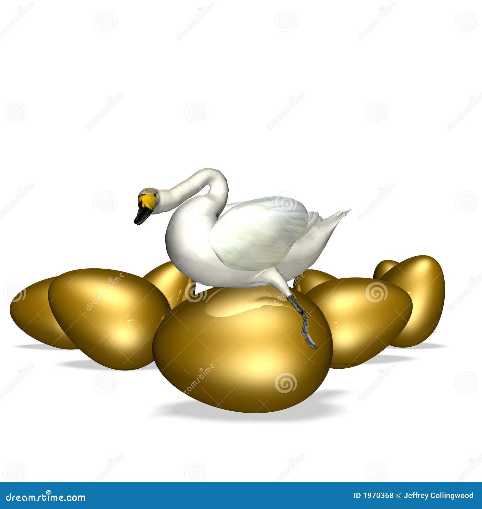 Gans, Die Auf Goldenem Ei Sitzt Stock Abbildung - Illustration von ...