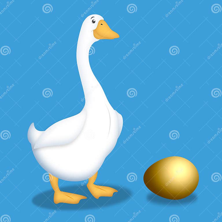 Gans met Gouden Ei stock illustratie. Illustration of krijg - 16025829