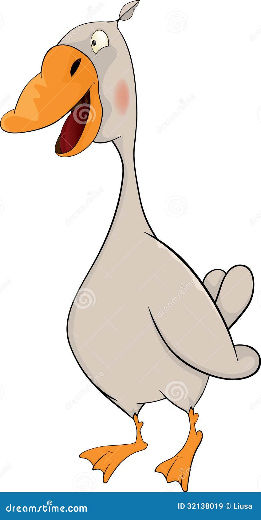 Ganso. Dibujos animados ilustración del vector. Ilustración de grande ...