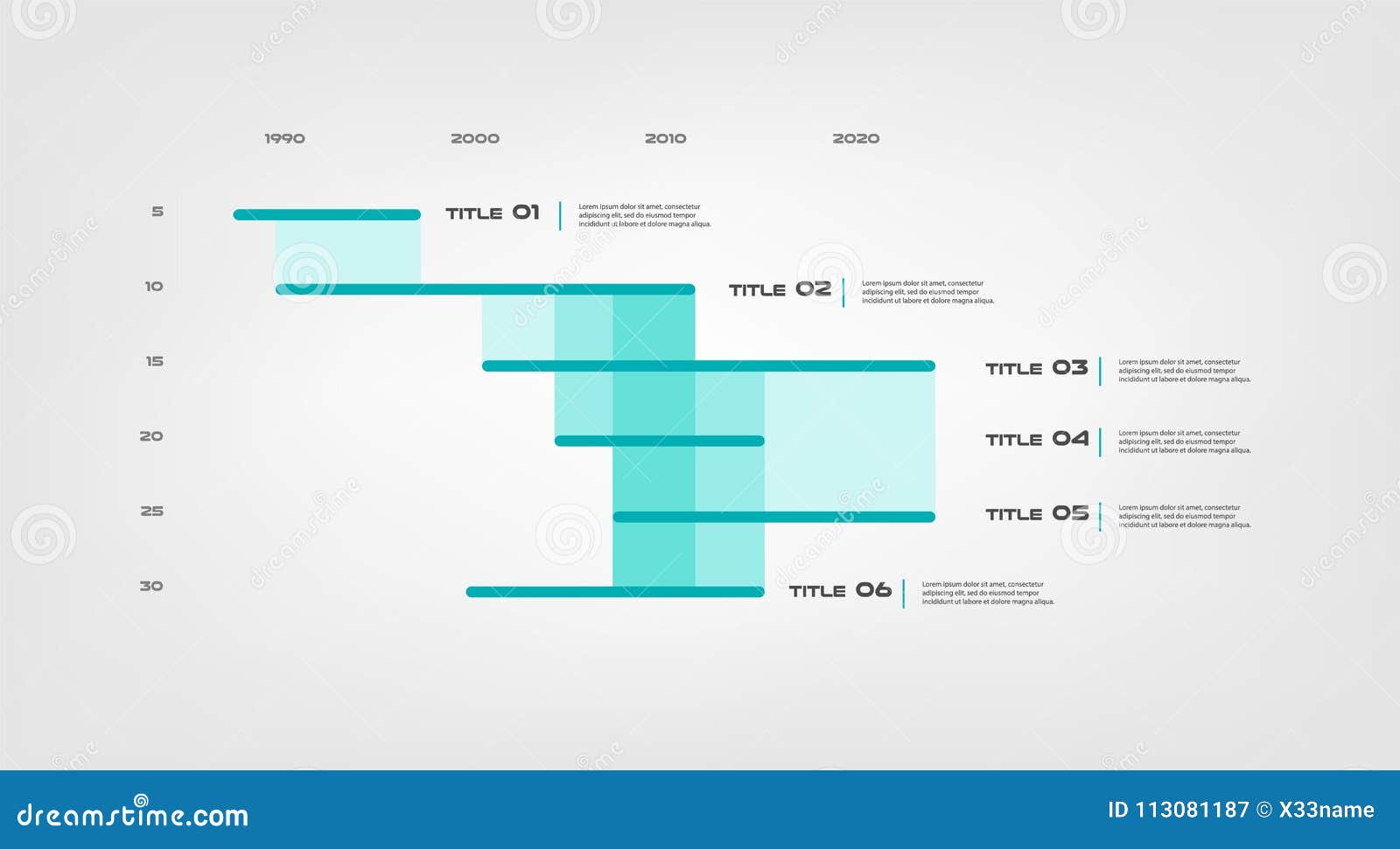 Gant Infographic. Element of Chart, Graph, Diagram with 5 Options ...