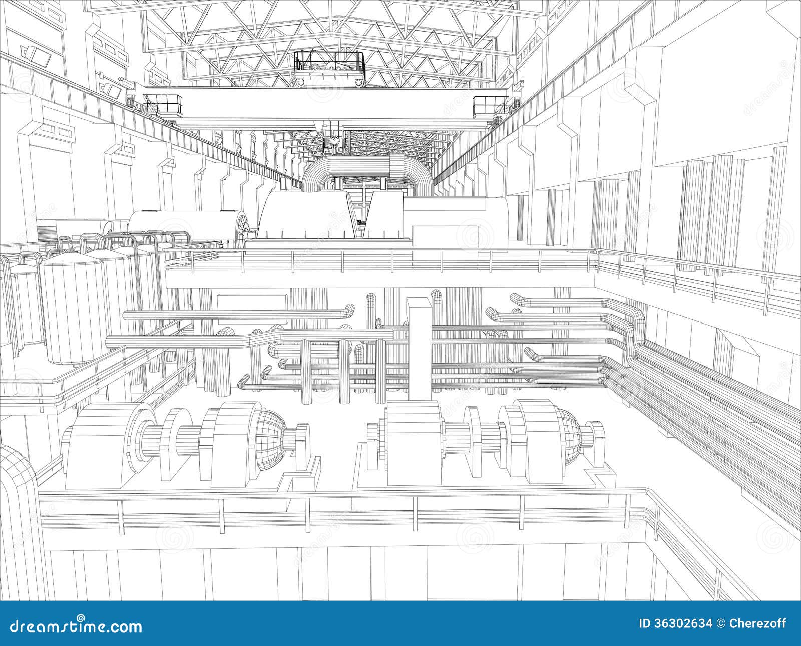 Gantry Crane Cartoon Vector | CartoonDealer.com #30942219