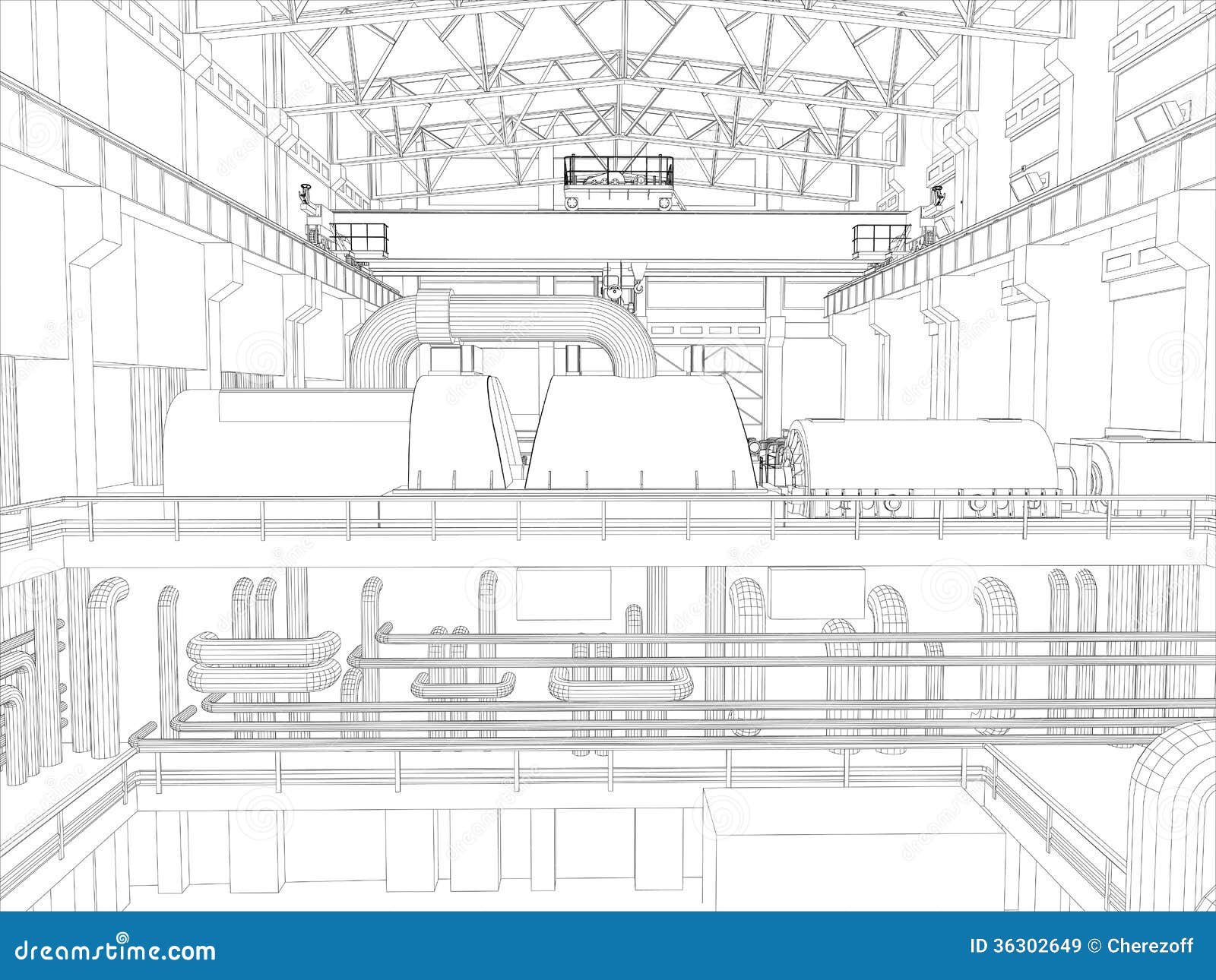 Gantry Crane Cartoon Vector | CartoonDealer.com #30942219