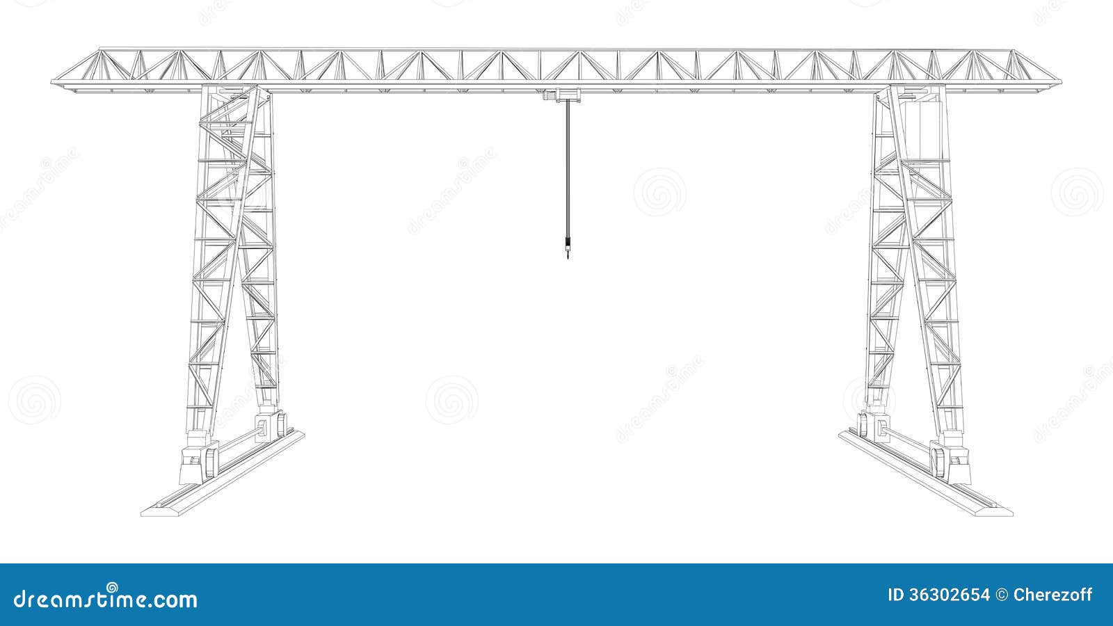Gantry Crane Cartoon Vector | CartoonDealer.com #30942219