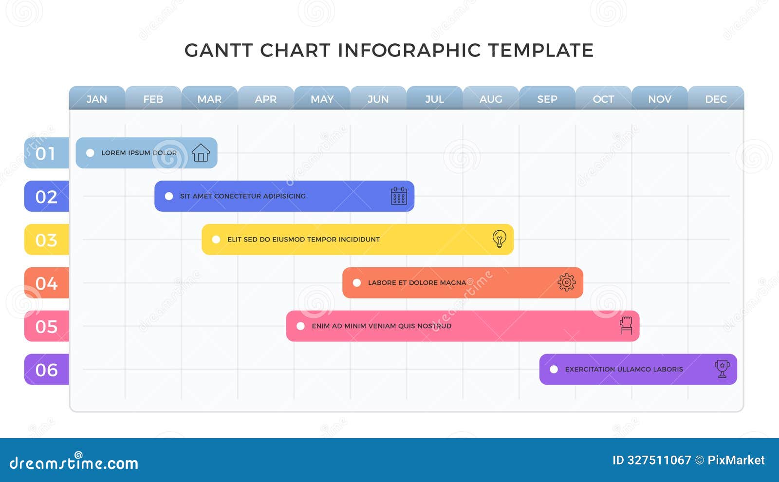 Gantt Chart Timeline Infographic Template. Modern Milestone Element ... Gantt Chart Timeline Infographic Template. Modern Milestone Element ...