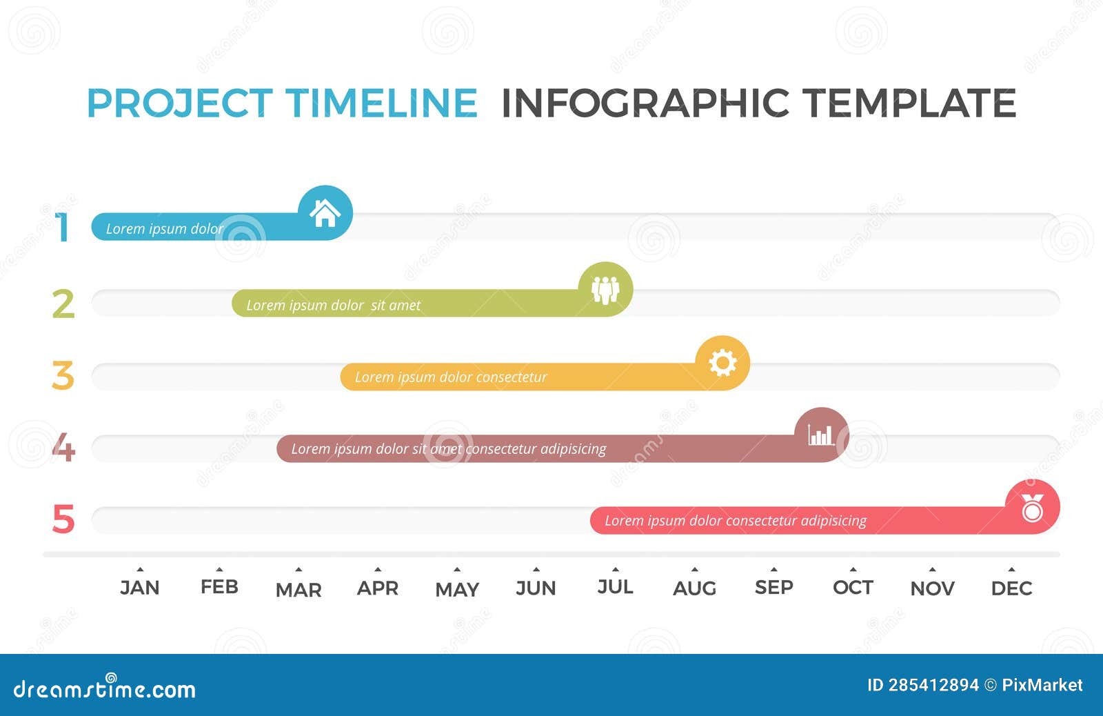 Gantt Chart Vector Illustration | CartoonDealer.com #285412894