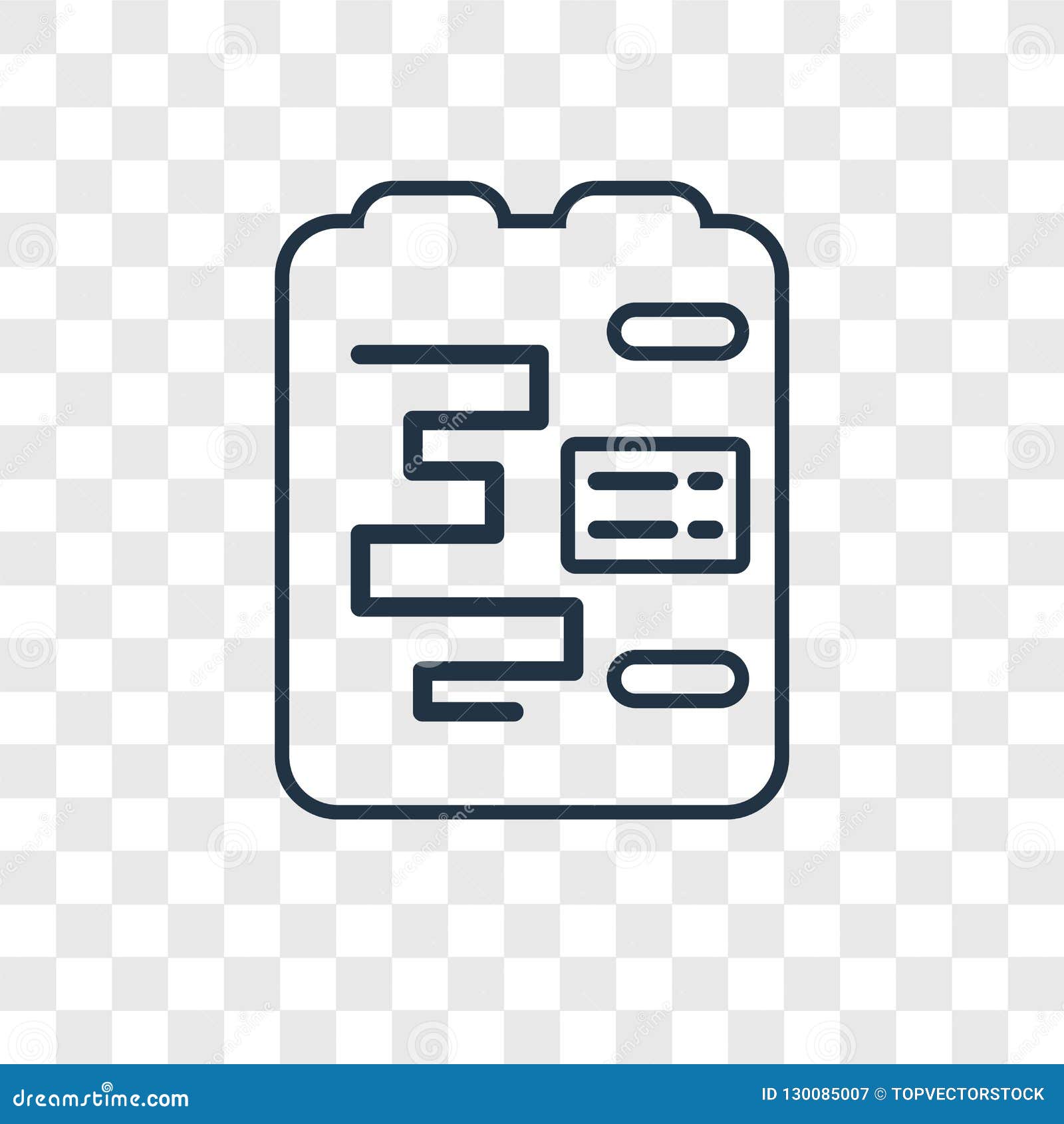 Gantt Concept Vector Linear Icon Isolated On Transparent Background ...