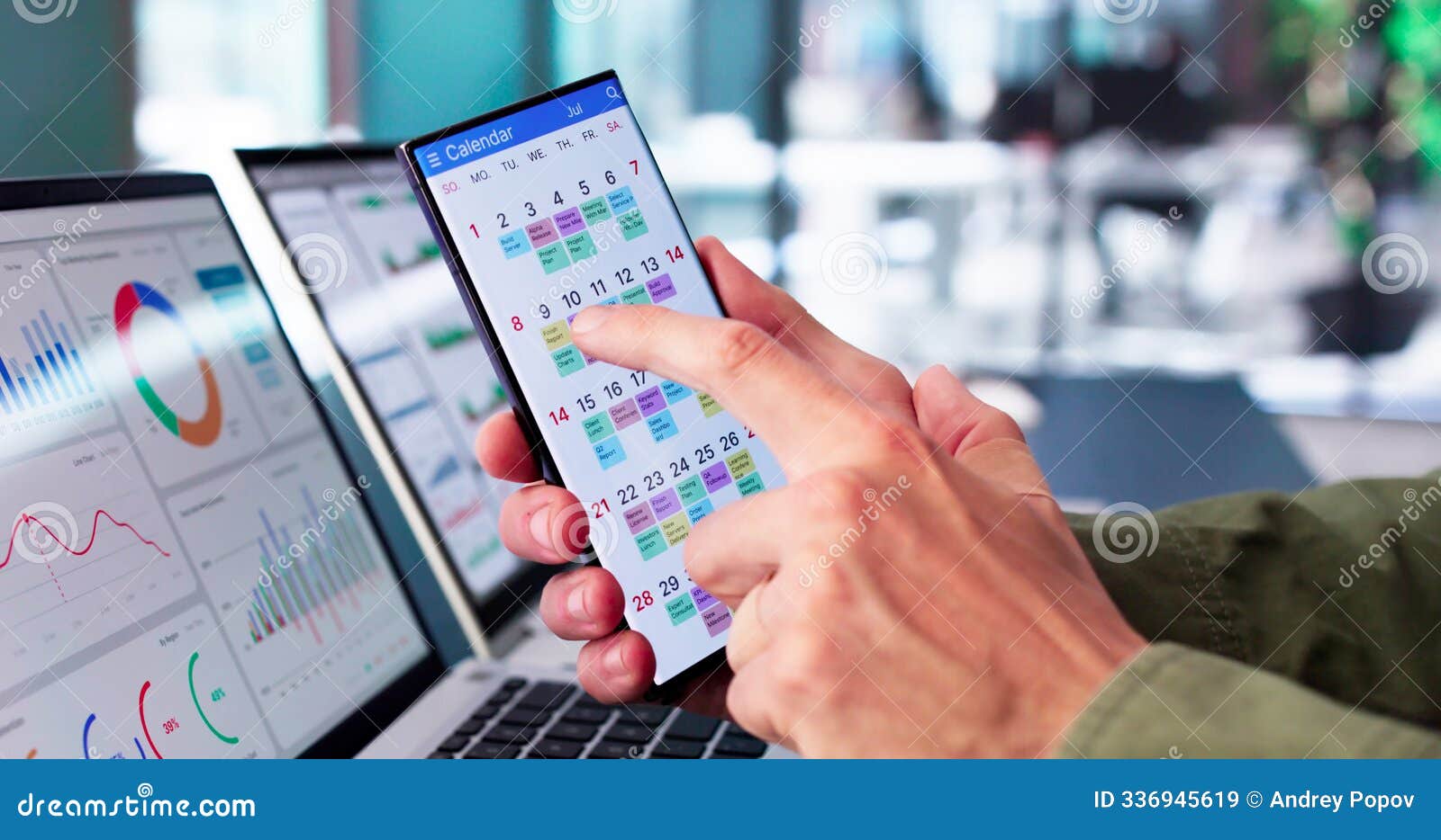 Gantt Employee Time Sheet Chart Stock Image - Image of planner ...