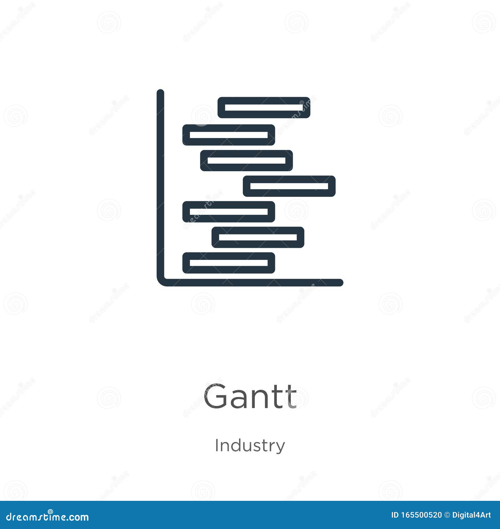 Gantt Icon. Thin Linear Gantt Outline Icon Isolated On White Background ... Gantt Icon. Thin Linear Gantt Outline Icon Isolated On White Background ...