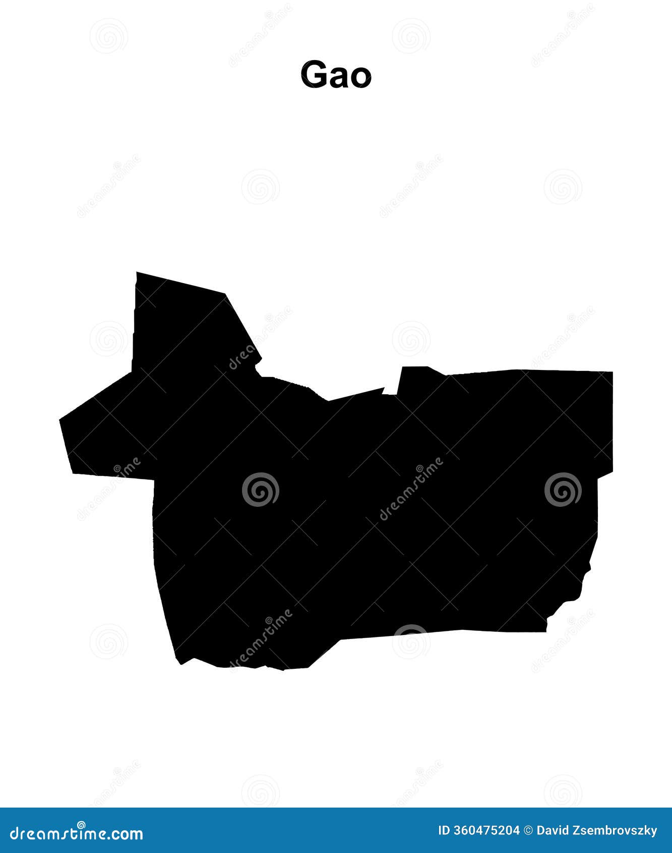 Gao Outline Map Vector Illustration | CartoonDealer.com #360475204