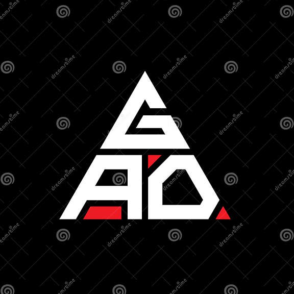 GAO Triangle Letter Logo Design with Triangle Shape. GAO Triangle Logo ...