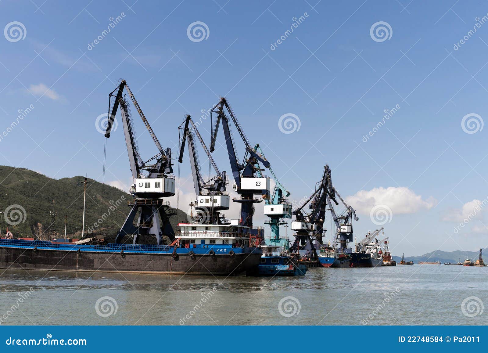 Gaolan port editorial stock image. Image of cargo, moored - 22748584