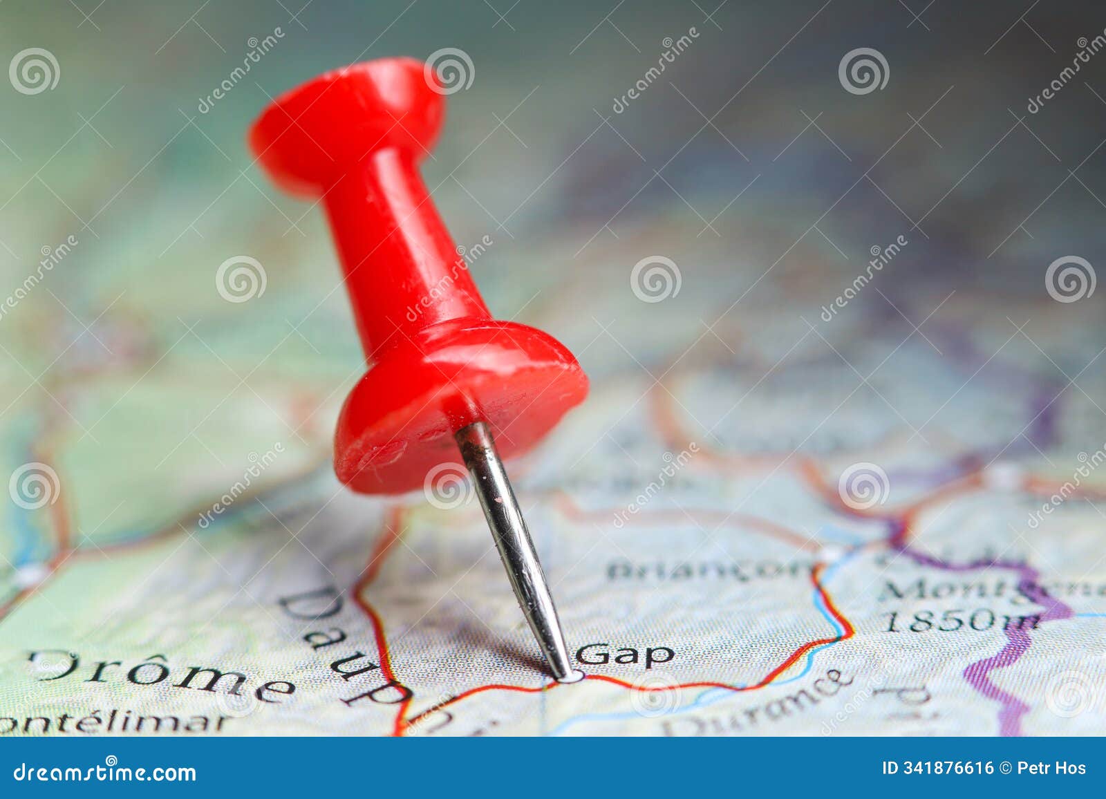 Gap, France pin on map stock photo. Image of macro, destination - 341876616