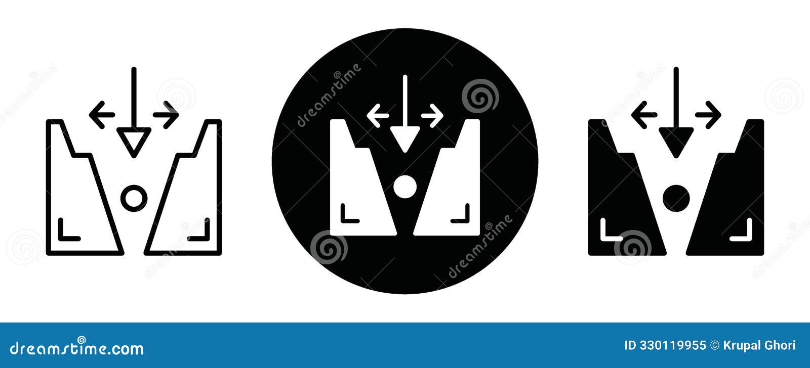 Gap Outline Icon Collection or Set. Gap Thin Vector Line Art Stock ...