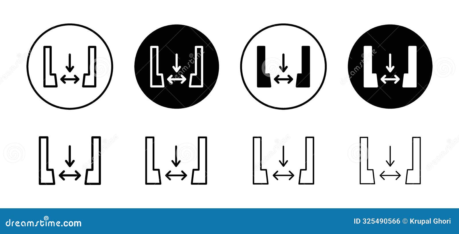 Gap Vector Icon Set Collection. Gap Outline Flat Icon Stock Vector ...