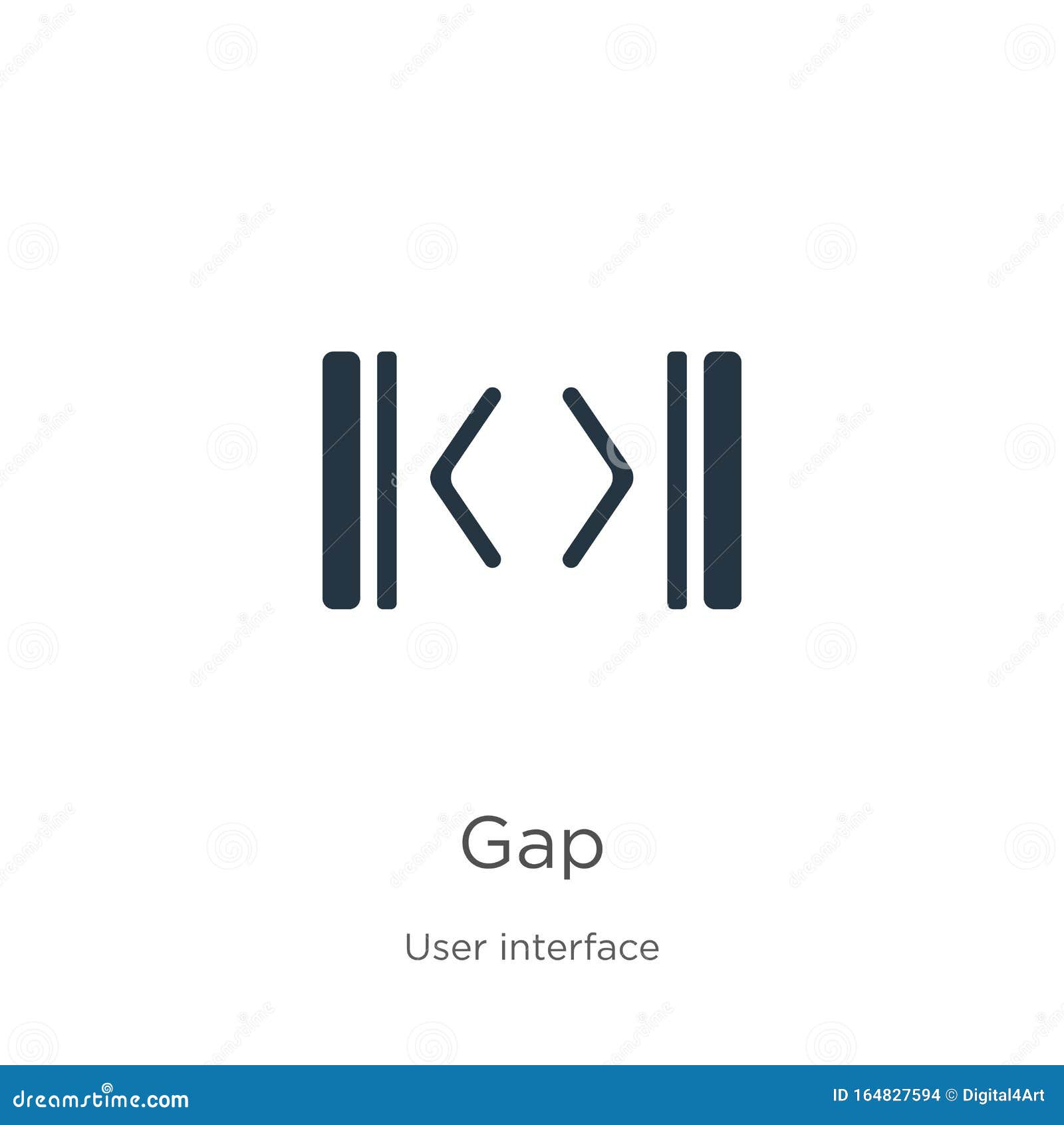 Gap Icon Vector. Trendy Flat Gap Icon from User Interface Collection ...